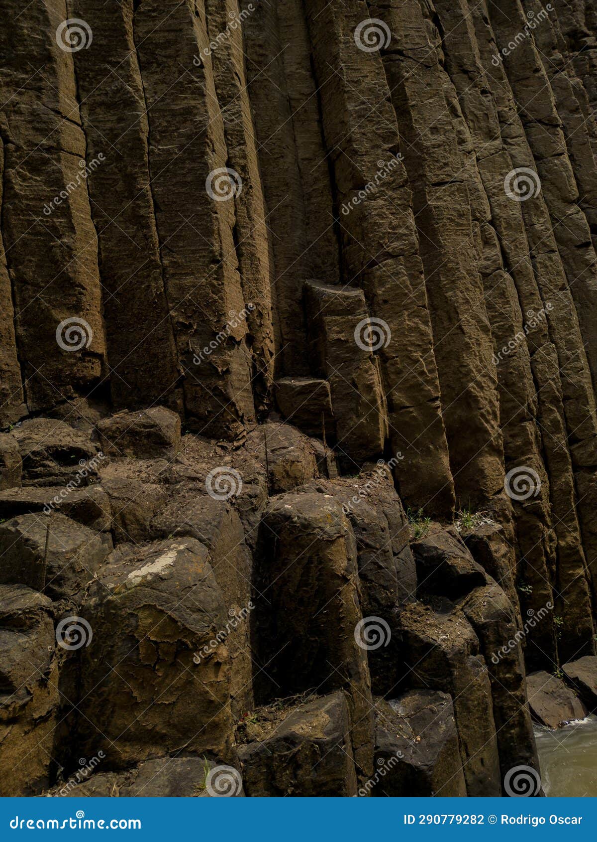 Basaltic Prisms in Huasca De Ocampo. Ecotourism Concept Stock Photo ...