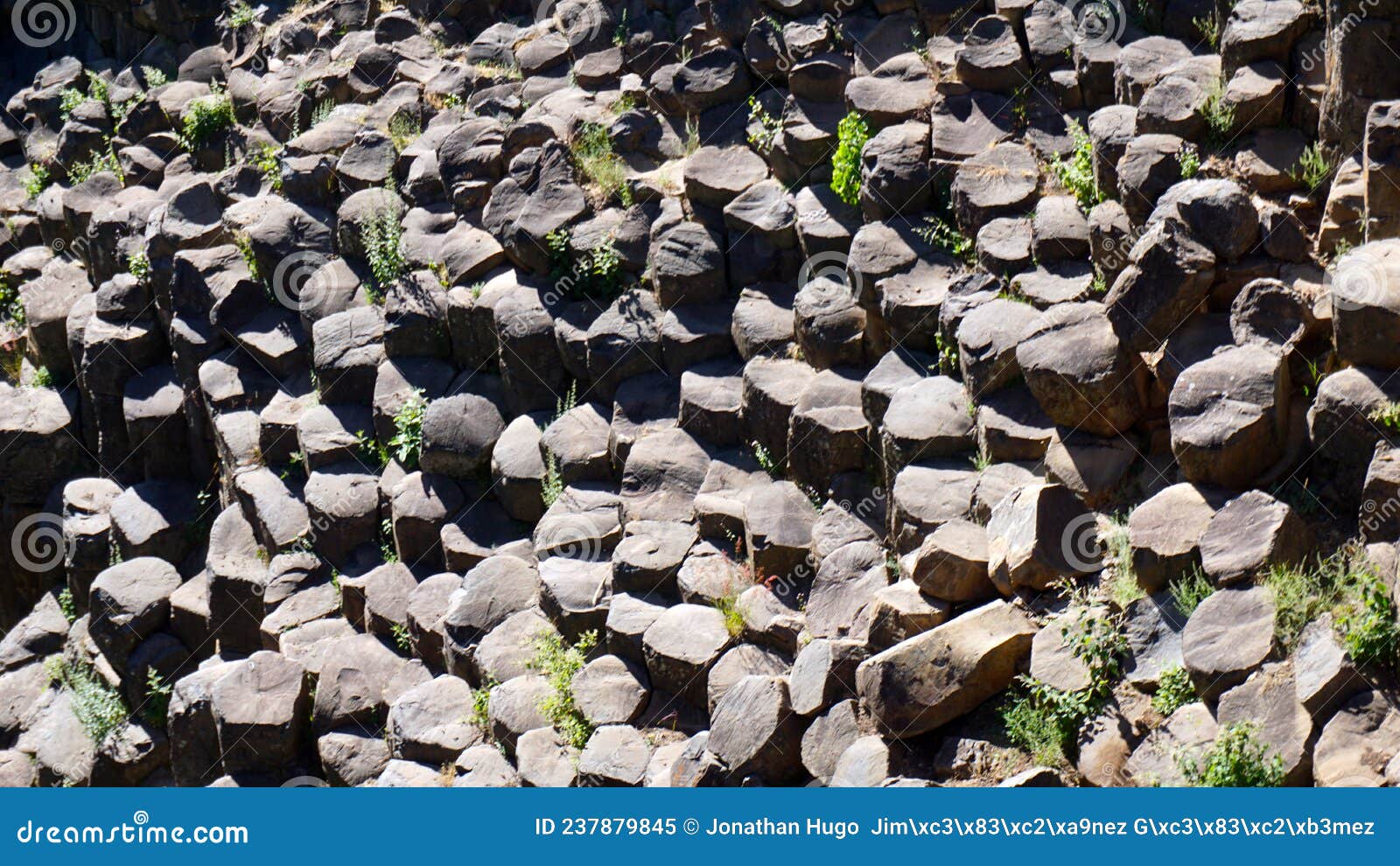 Basaltic Prisms Rock Formation Stock Image - Image of rock, reaction ...