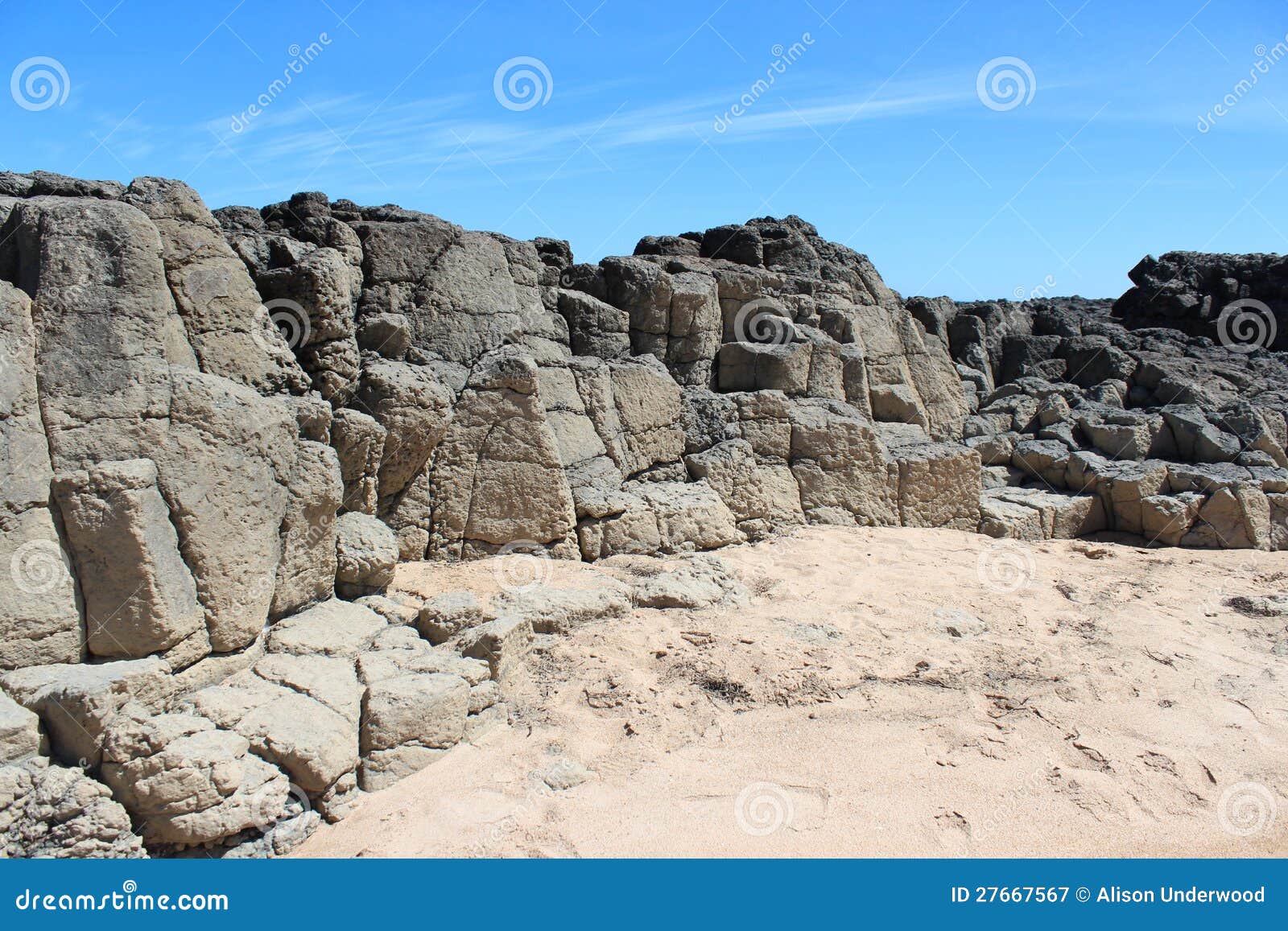 Basaltic Rock Bunbury Western Australia Stock Image - Image of grey ...