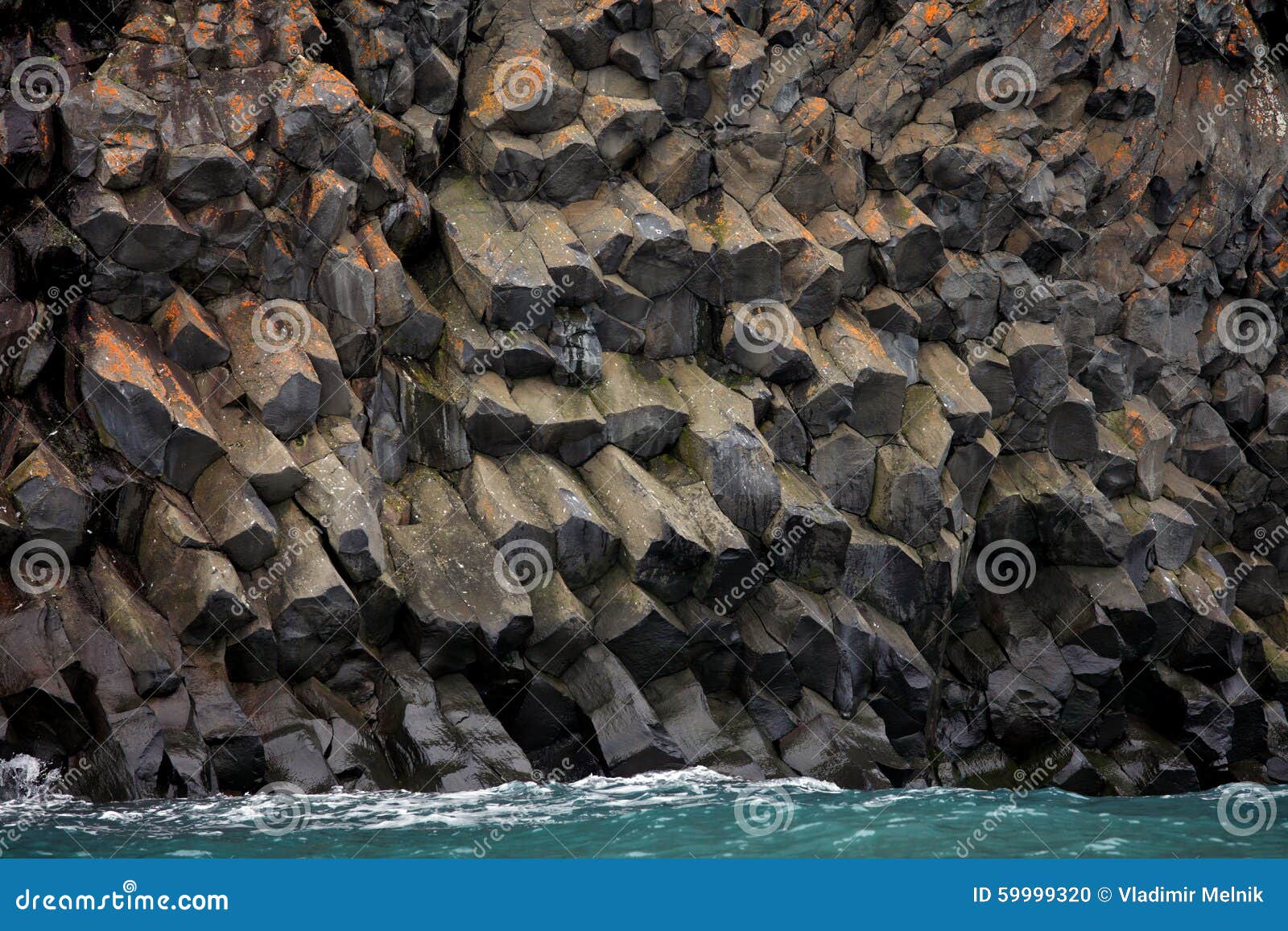 Basaltic rocks formations stock photo. Image of crack - 59999320