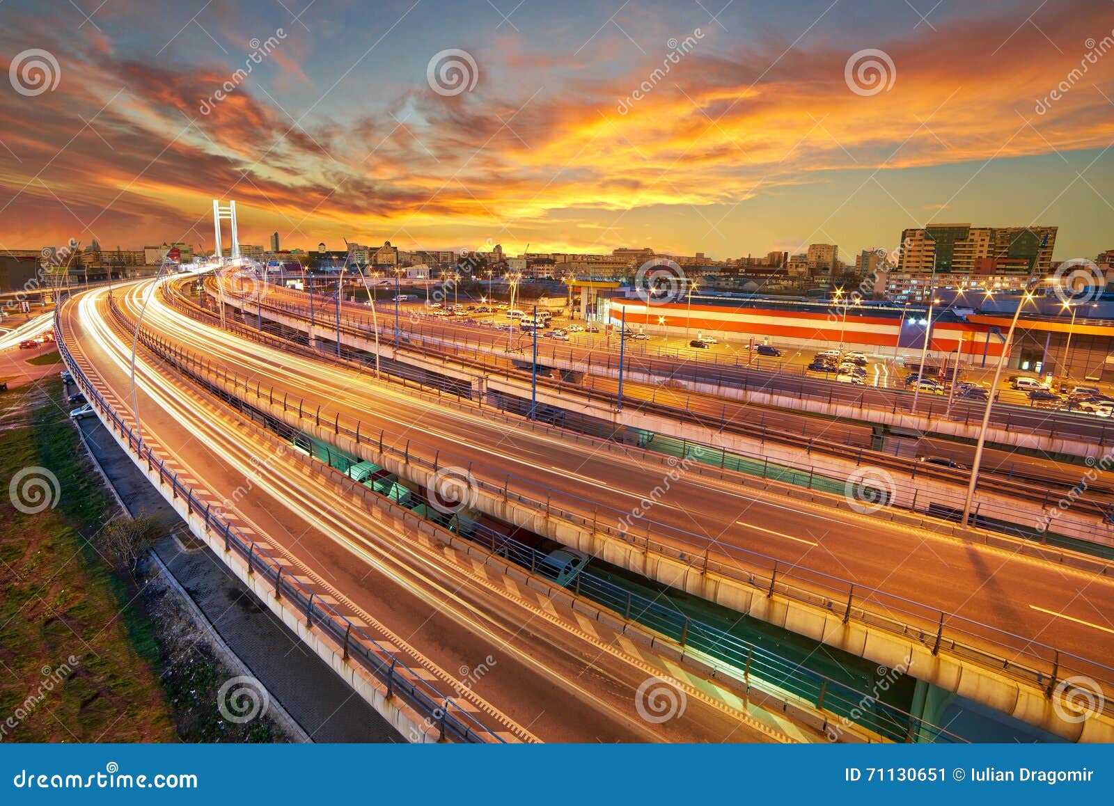 Basarab Bridge in Bucharest, Romania. Stock Image - Image of basarab ...