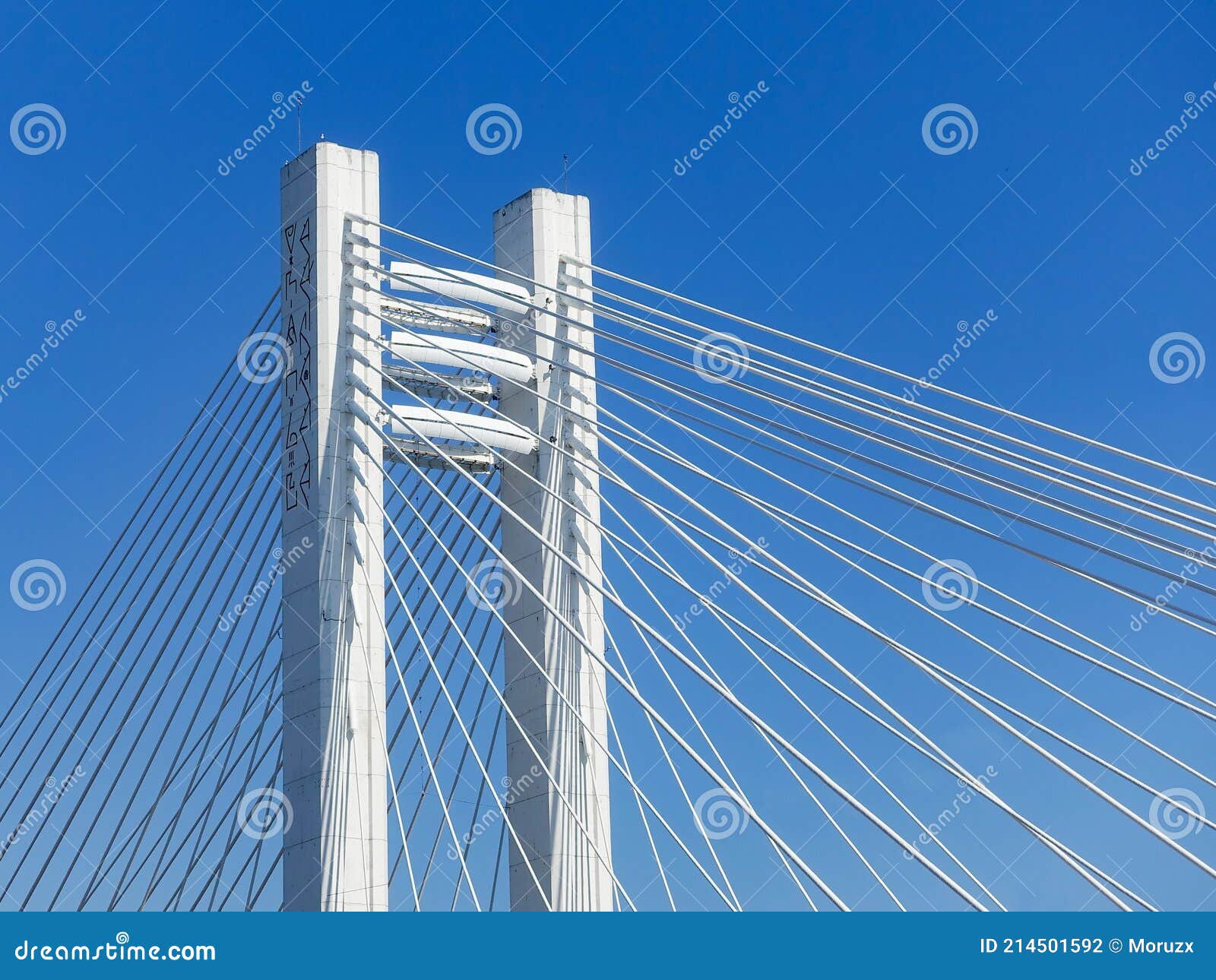 Basarab Suspension Bridge in Bucharest, Romania. Editorial Photography ...