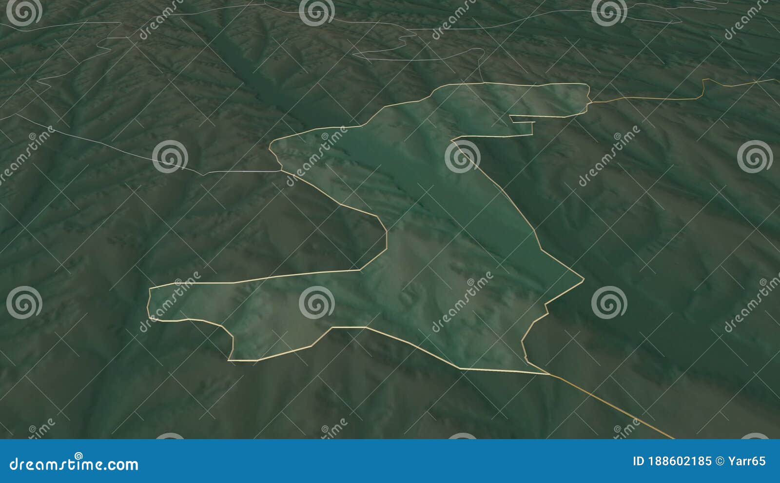 Basarabeasca, Moldova - Outlined. Relief Stock Illustration ...