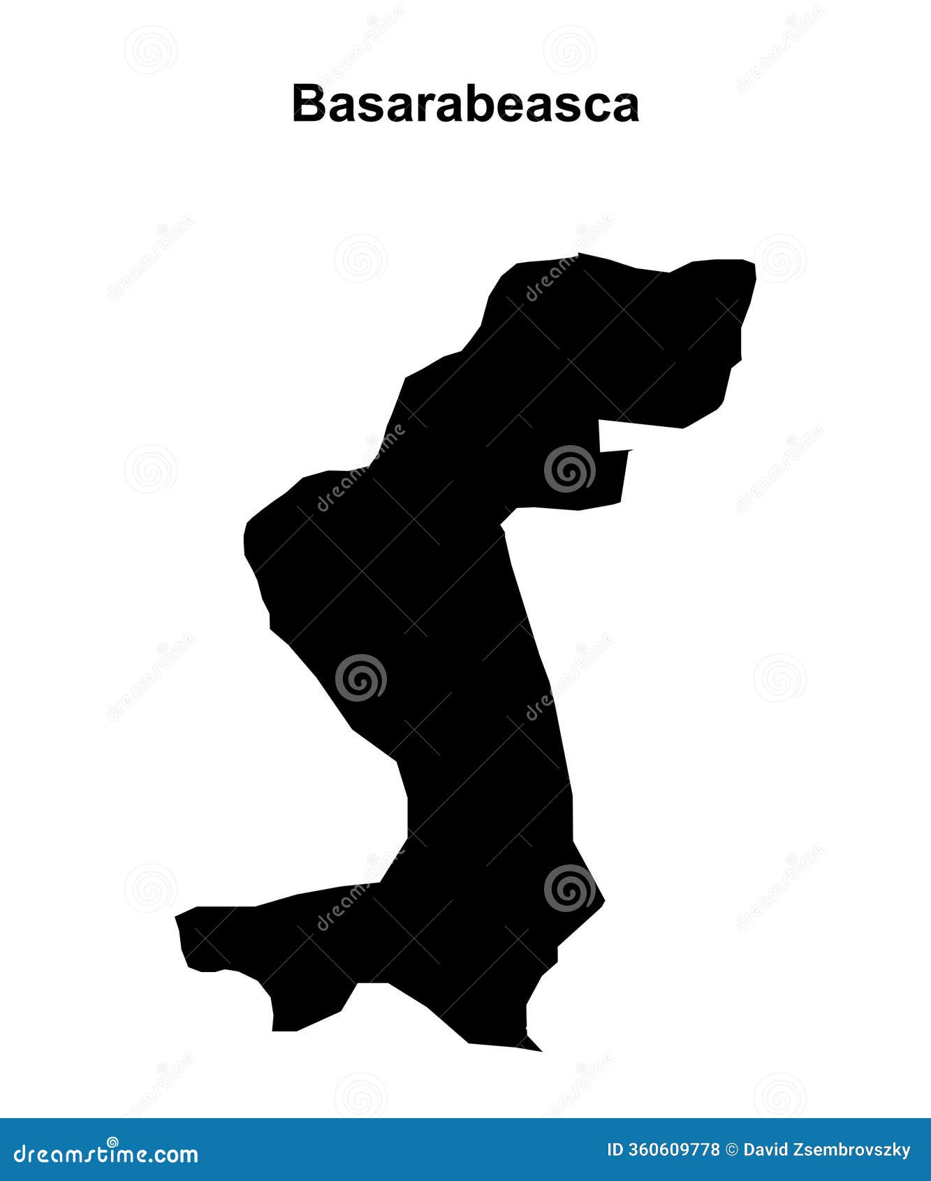 Basarabeasca outline map stock illustration. Illustration of border ...