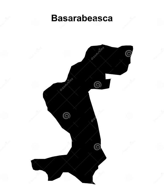 Basarabeasca outline map stock illustration. Illustration of border - 360609778