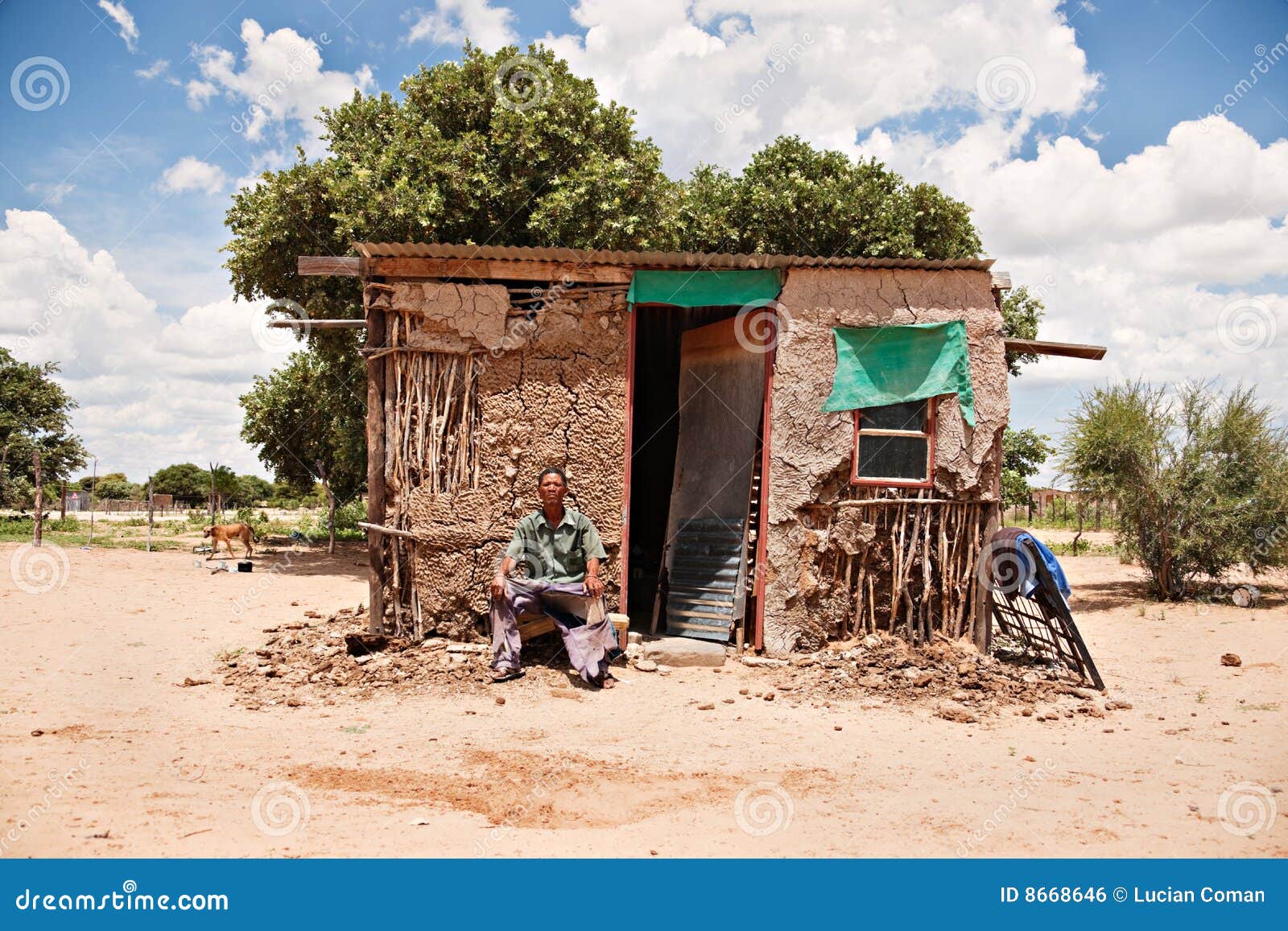 Basarwa man stock photo. Image of beautiful, needy, clouds - 8668646