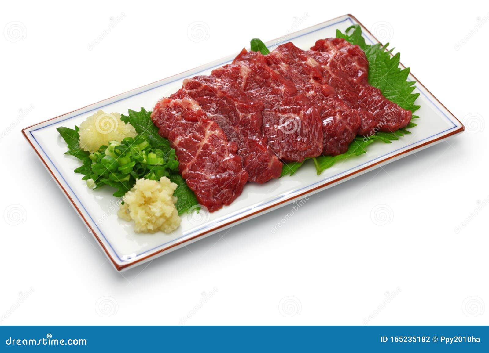 Basashi, japanese cuisine stock photo. Image of horsemeat - 165235182