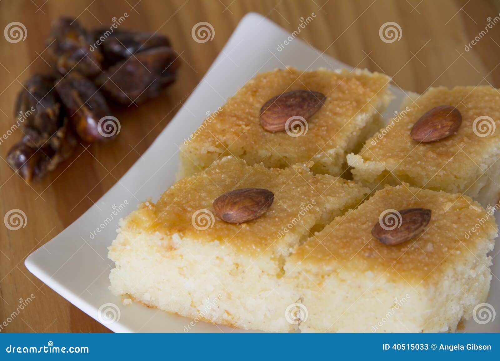 Basbousa with Dates on a Table Stock Image - Image of pistachio ...