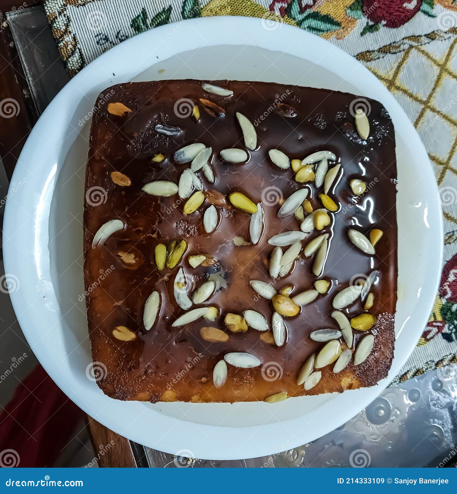 Basbousa the Middle Eastern Sweetdish Stock Image - Image of dessert ...