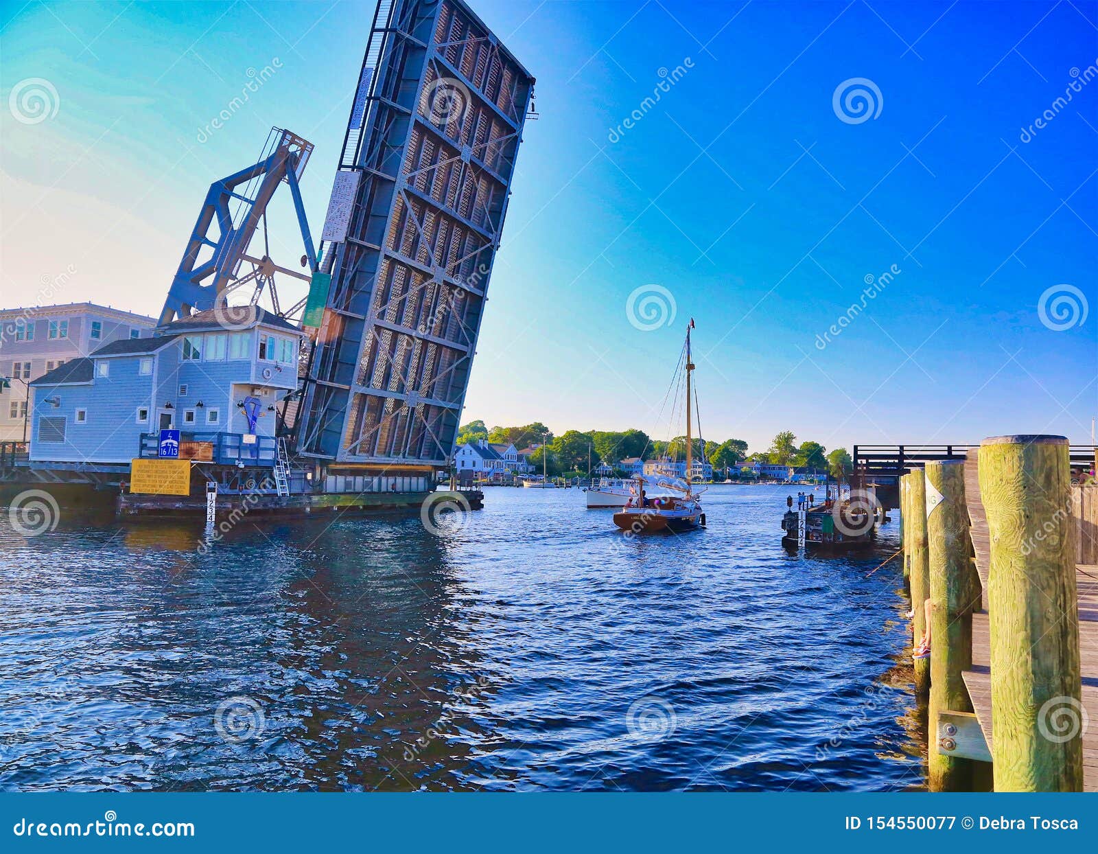 Bascule Bridge Mystic River Connecticut Editorial Photography - Image ...