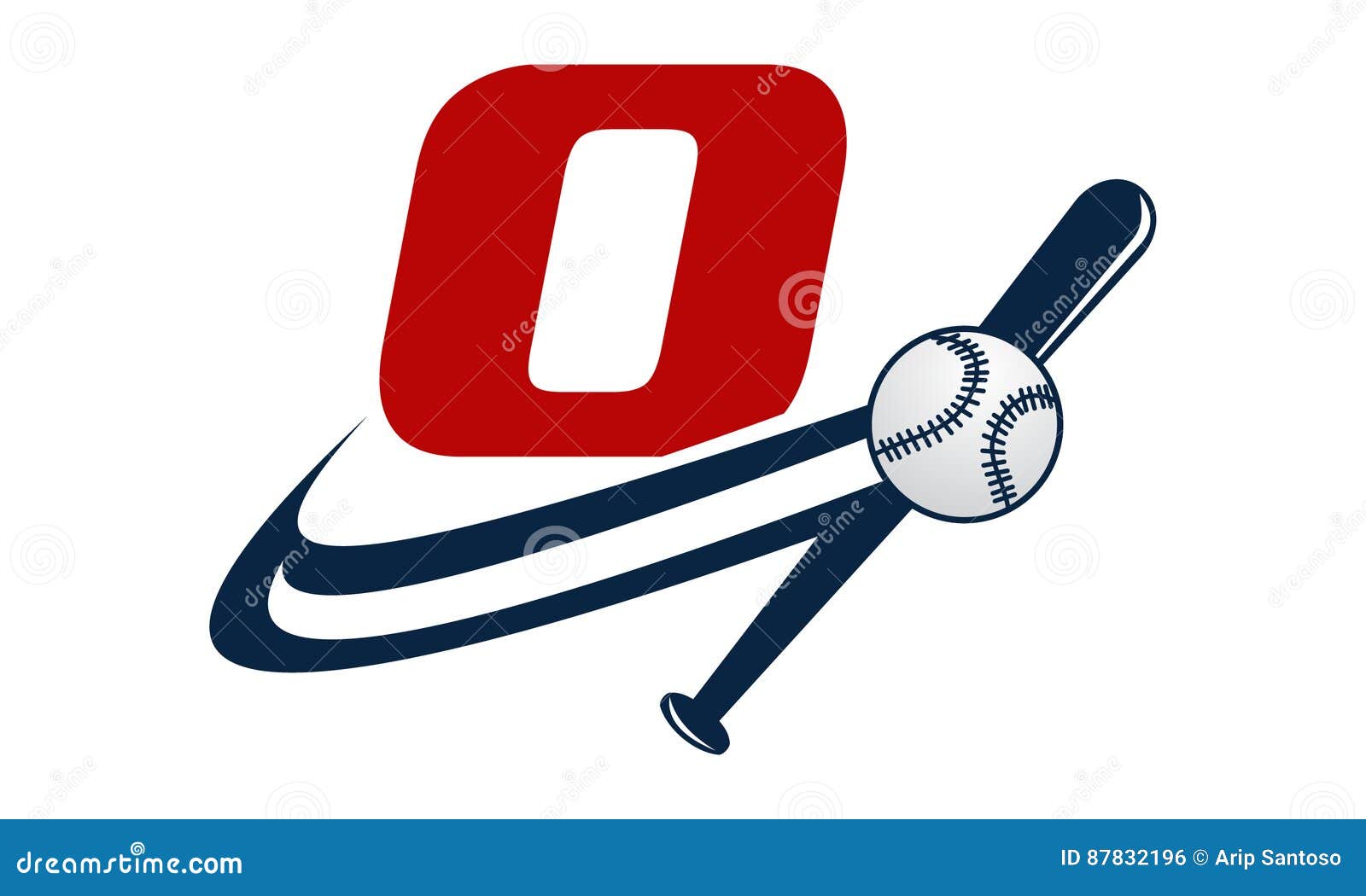 Base Ball Letter O stock vector. Illustration of badge - 87832196