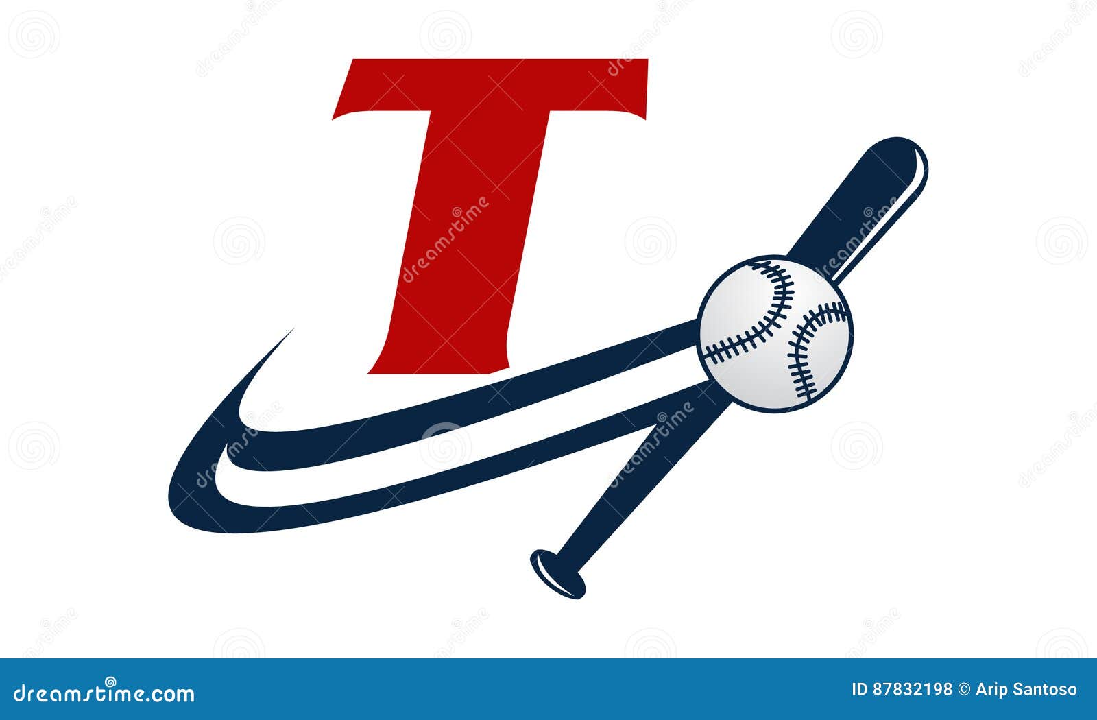 Base Ball Letter T stock vector. Illustration of emblem - 87832198