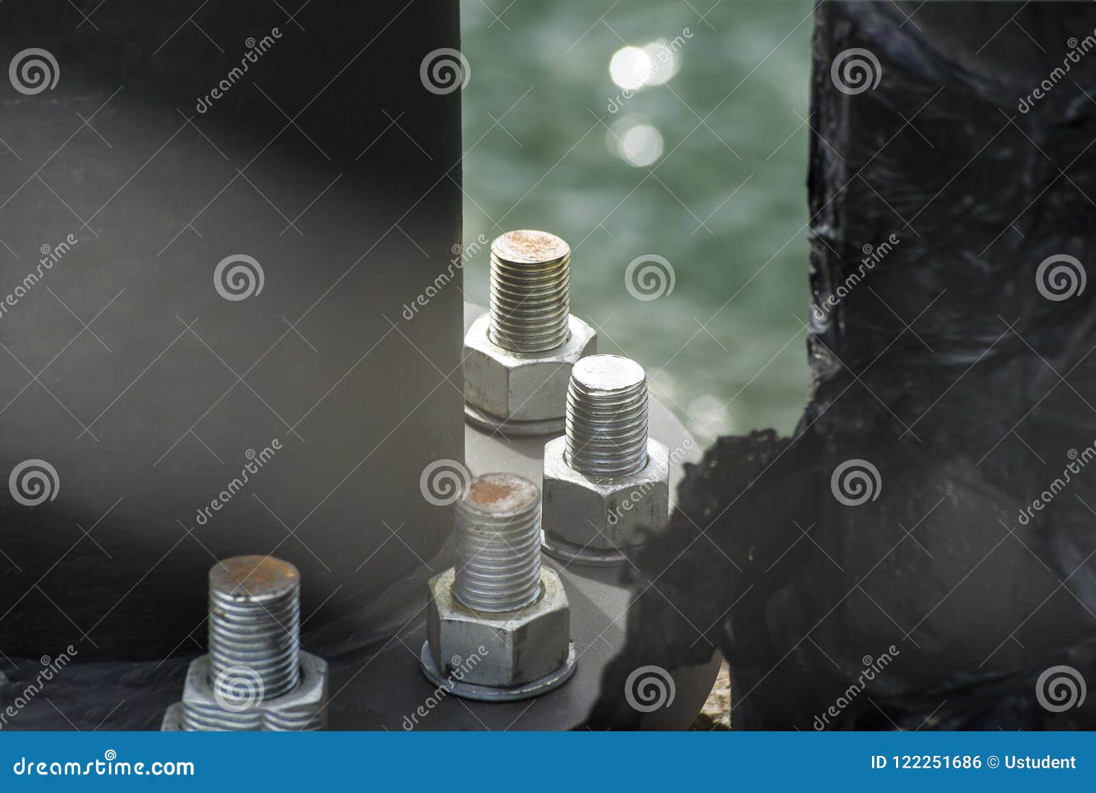 Base with bolts and nuts stock photo. Image of steel - 122251686