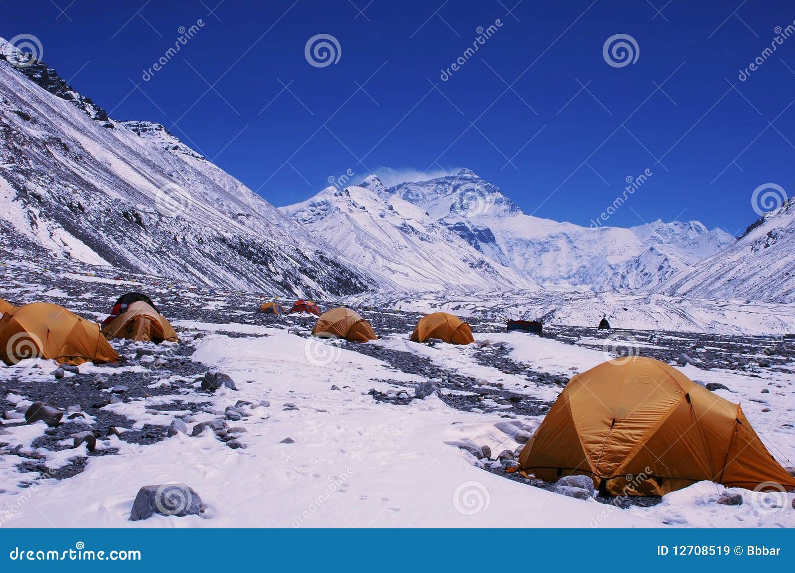 Base Camp of Mount Everest stock image. Image of climbing - 12708519