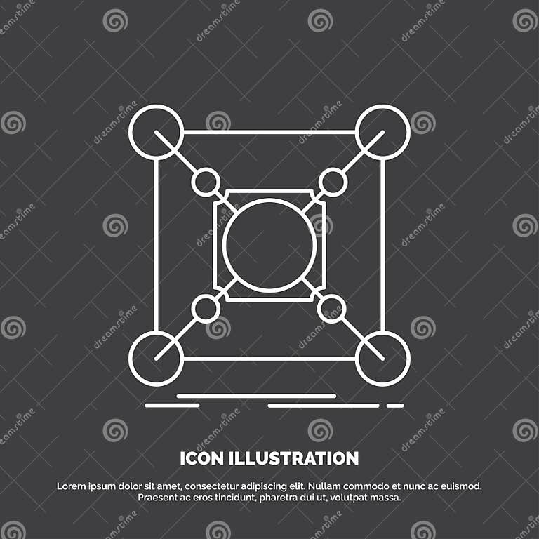 Base, Center, Connection, Data, Hub Icon. Line Vector Symbol for UI and UX, Website or Mobile ...