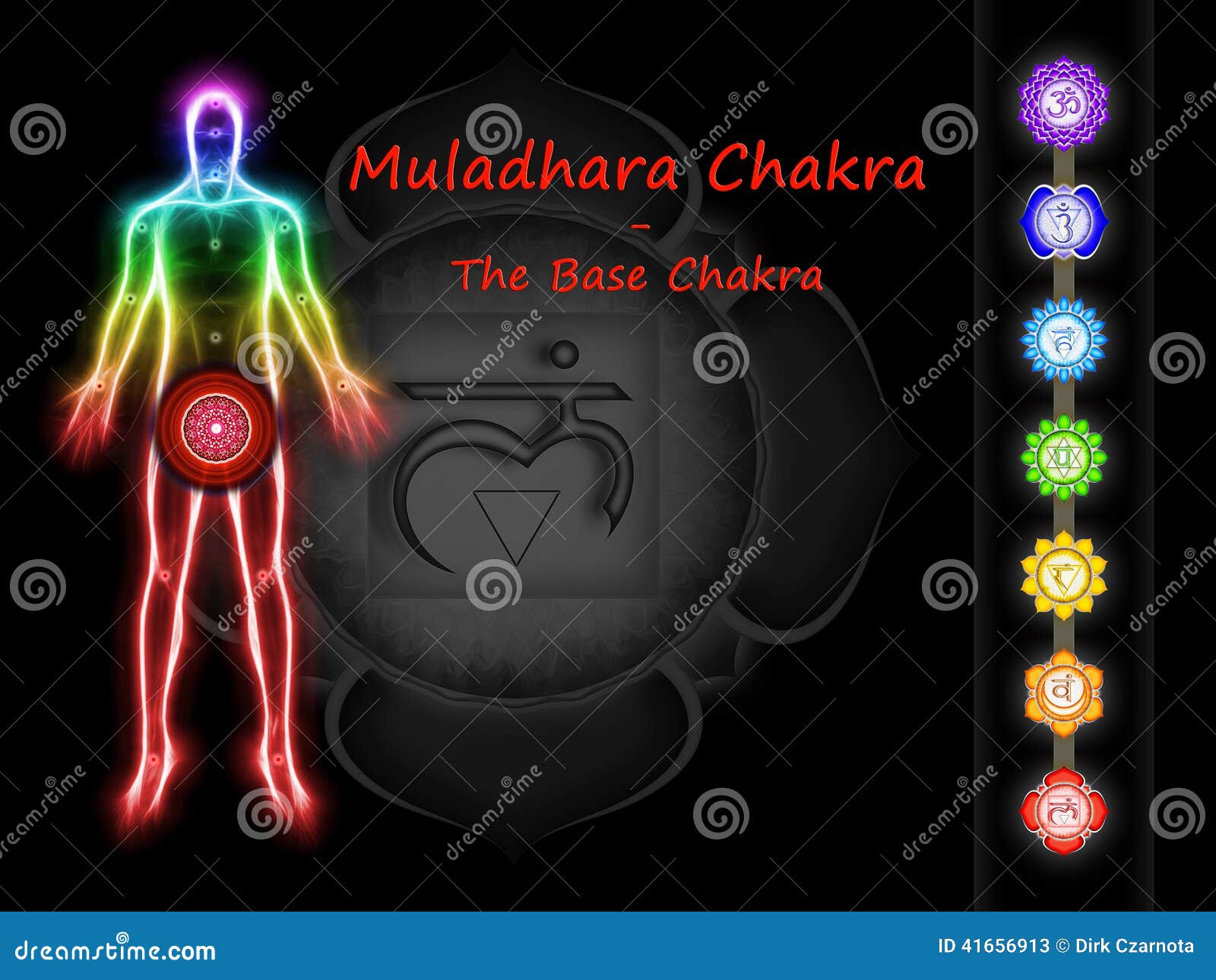 The Base Chakra stock illustration. Illustration of relaxation - 41656913