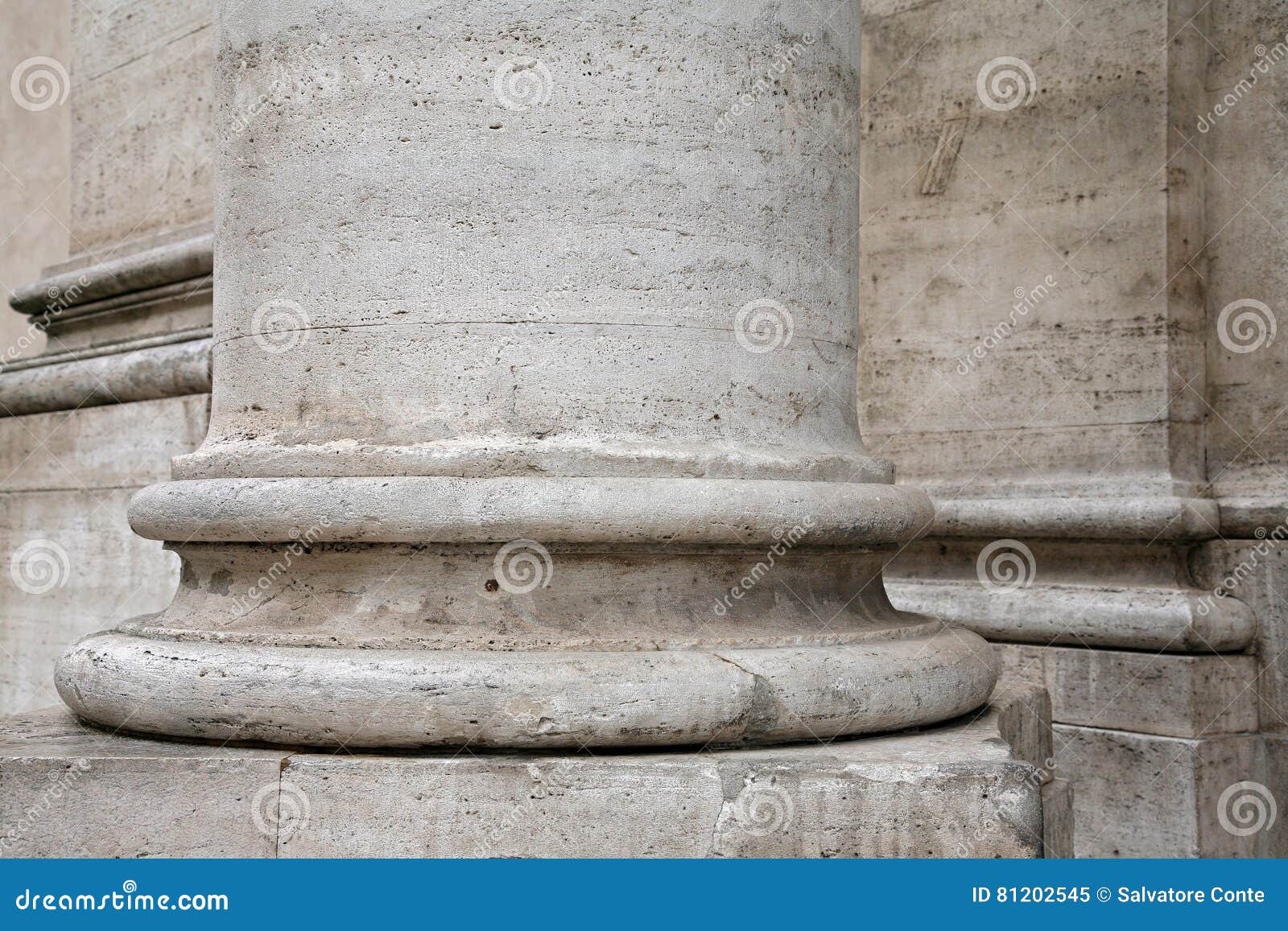 Base of column in Rome stock image. Image of marble, architecture ...