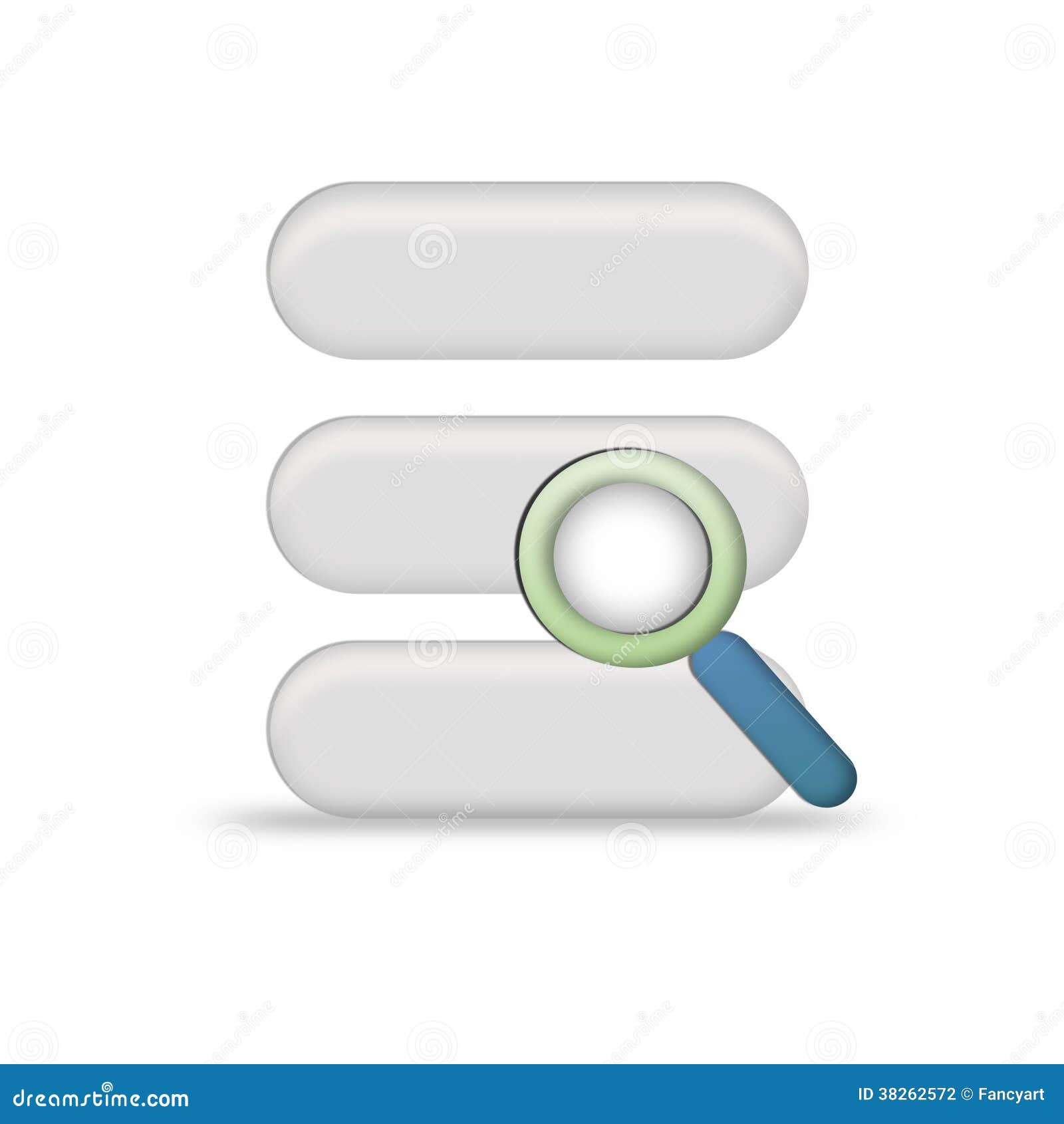 Base De Datos Aislada Con La Lupa Stock de ilustración - Ilustración de ...
