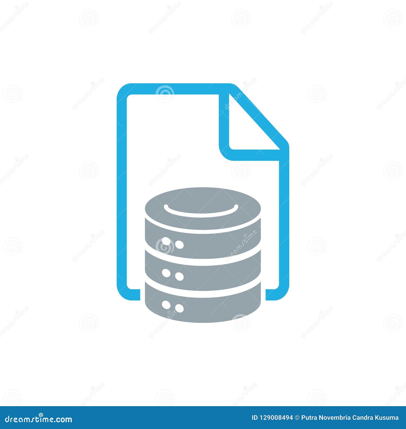 Base De Datos Logo Icon Design Del Documento Ilustración del Vector ...