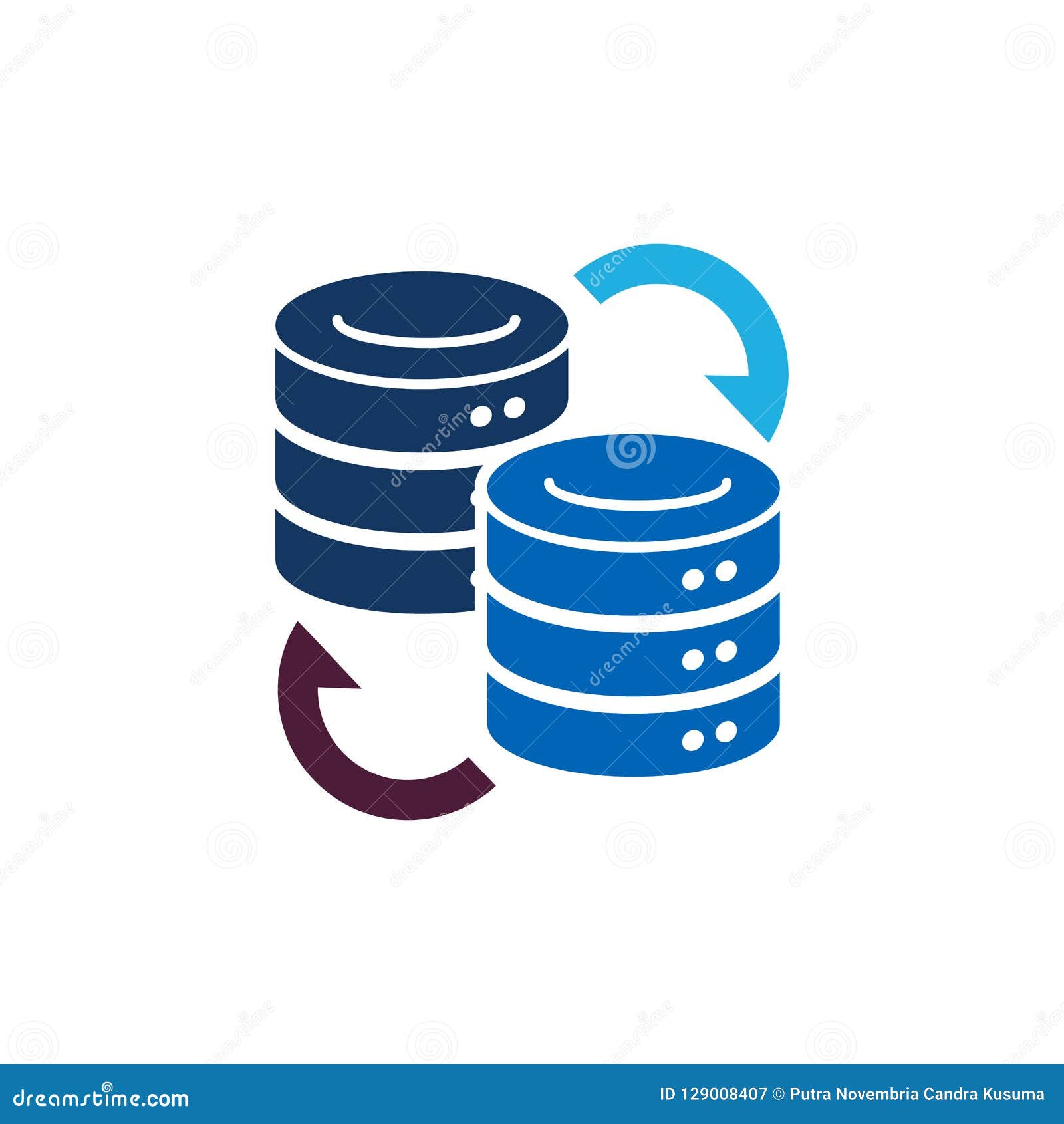 Base De Datos Logo Icon Design De La Transferencia Ilustración del ...