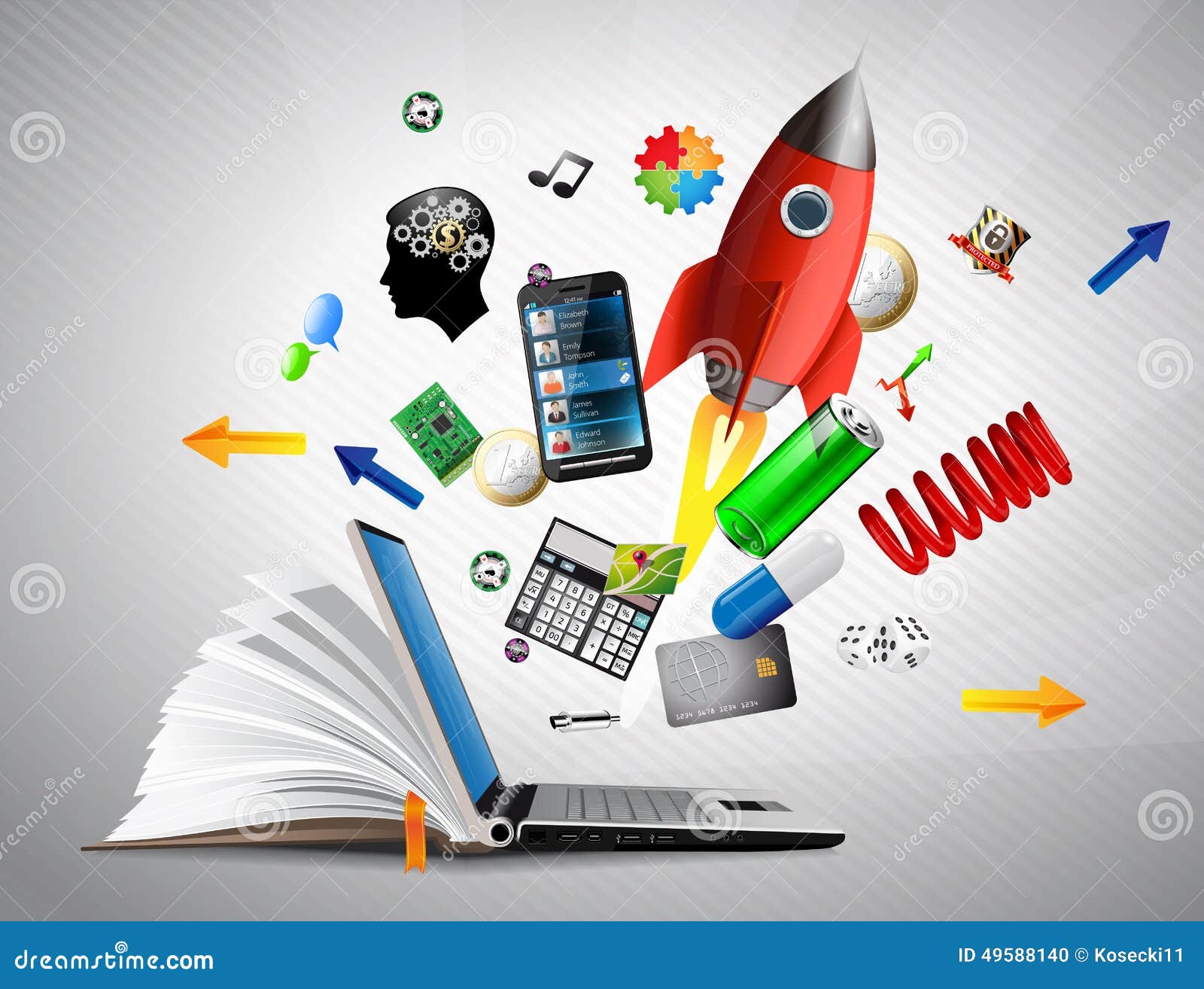 Base di conoscenza illustrazione vettoriale. Illustrazione di ...