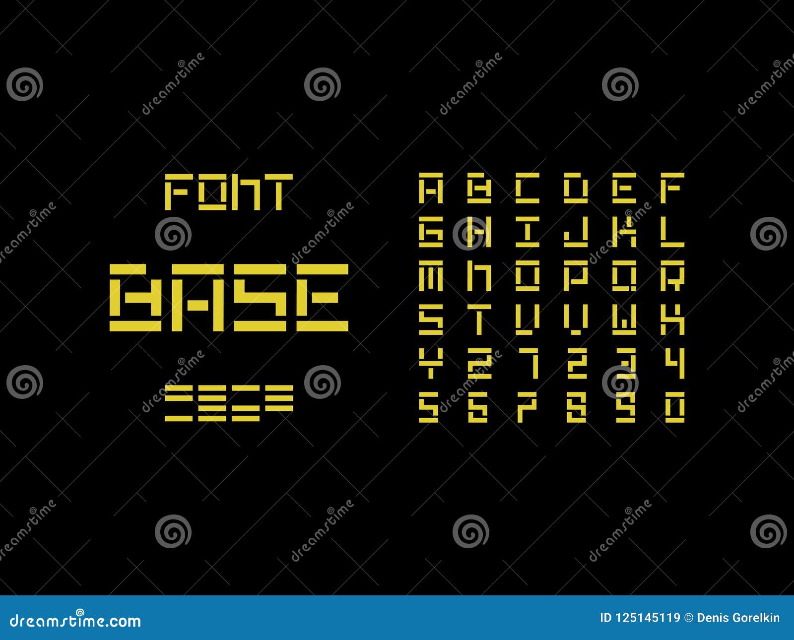 Base font. Vector alphabet stock vector. Illustration of type - 125145119
