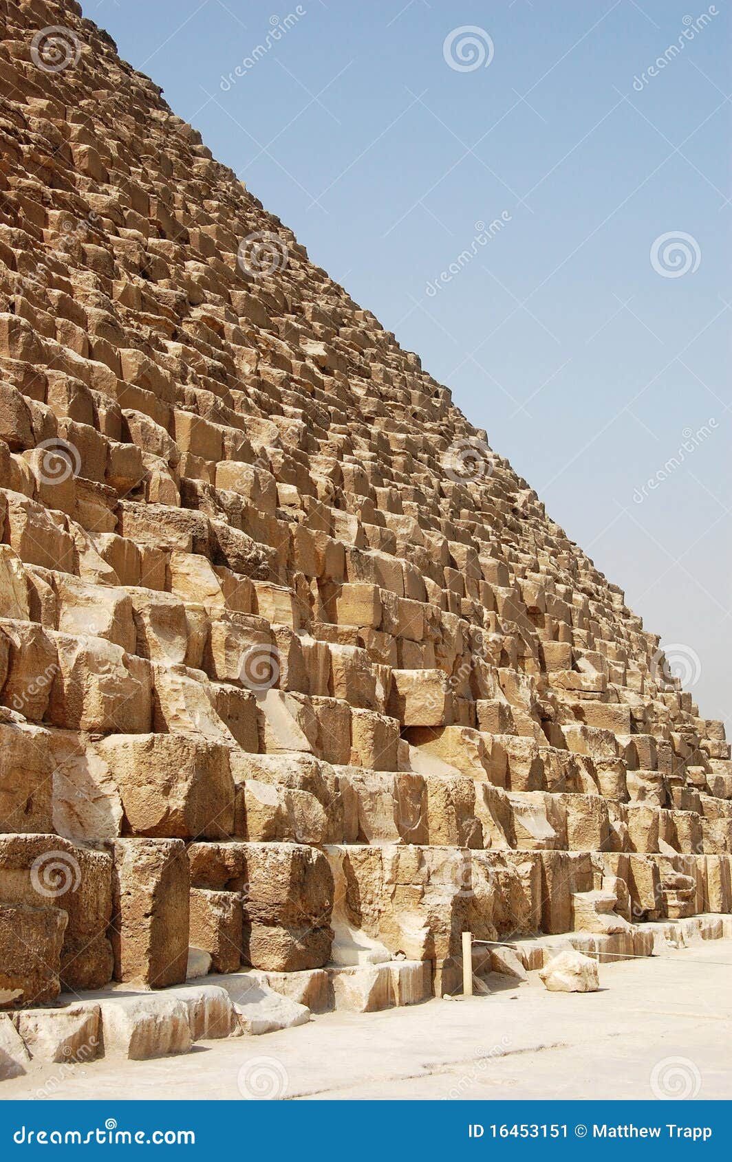 The Base of the Great Pyramid. Stock Image - Image of architecture ...