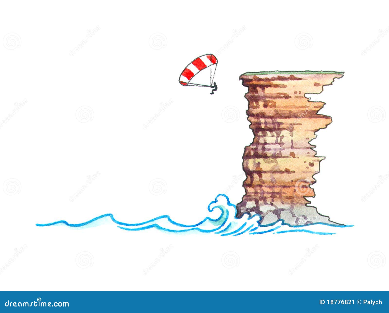 BASE jumping or B.a.S stock illustration. Illustration of skydiving ...