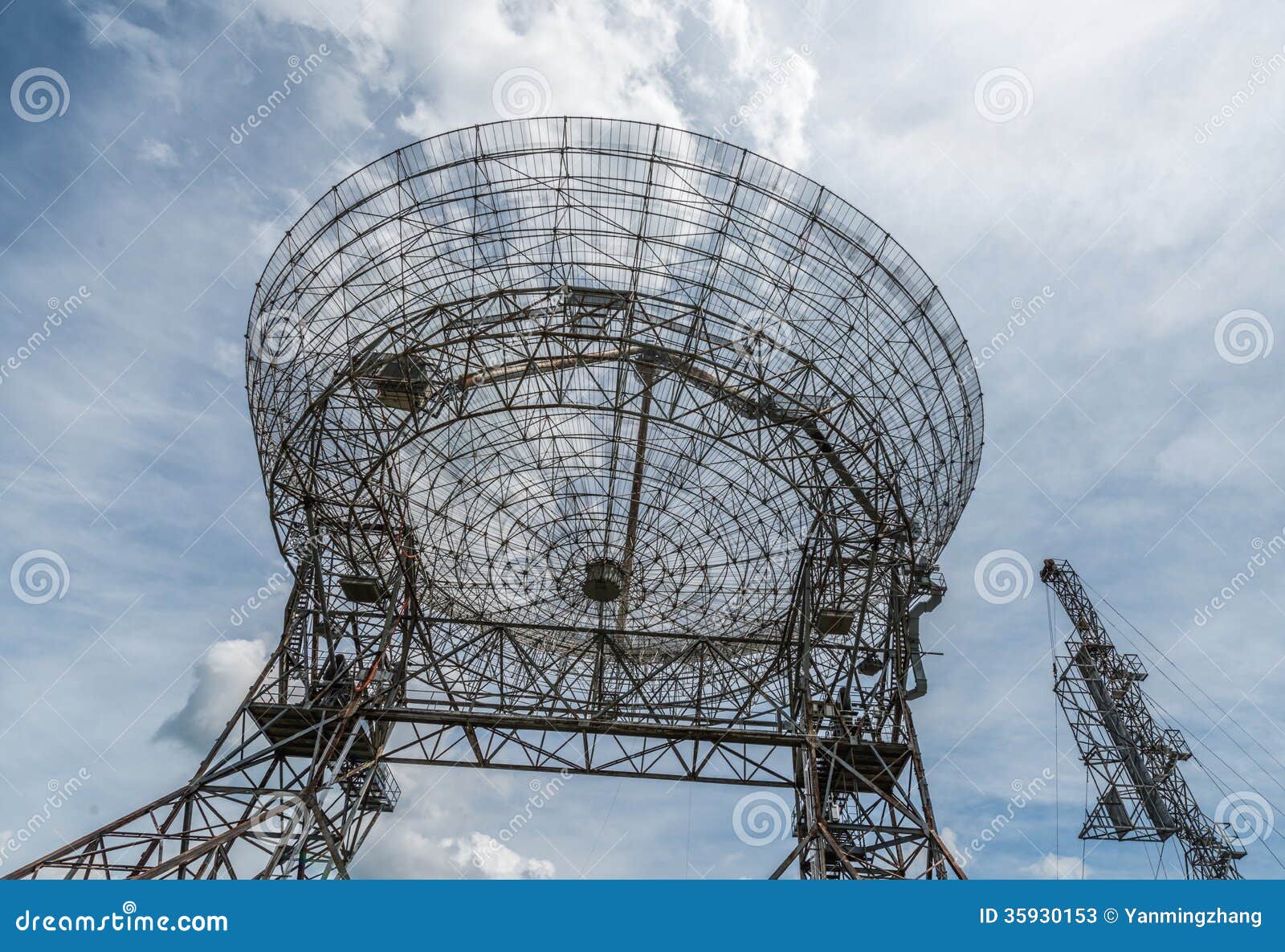 Base of a Large Astronomy Radar Stock Image - Image of labor, pattern ...