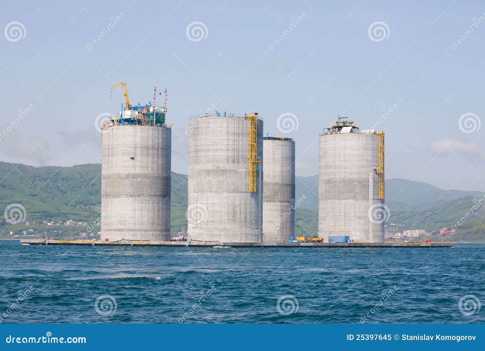 Base oil drilling platform stock image. Image of harbor - 25397645