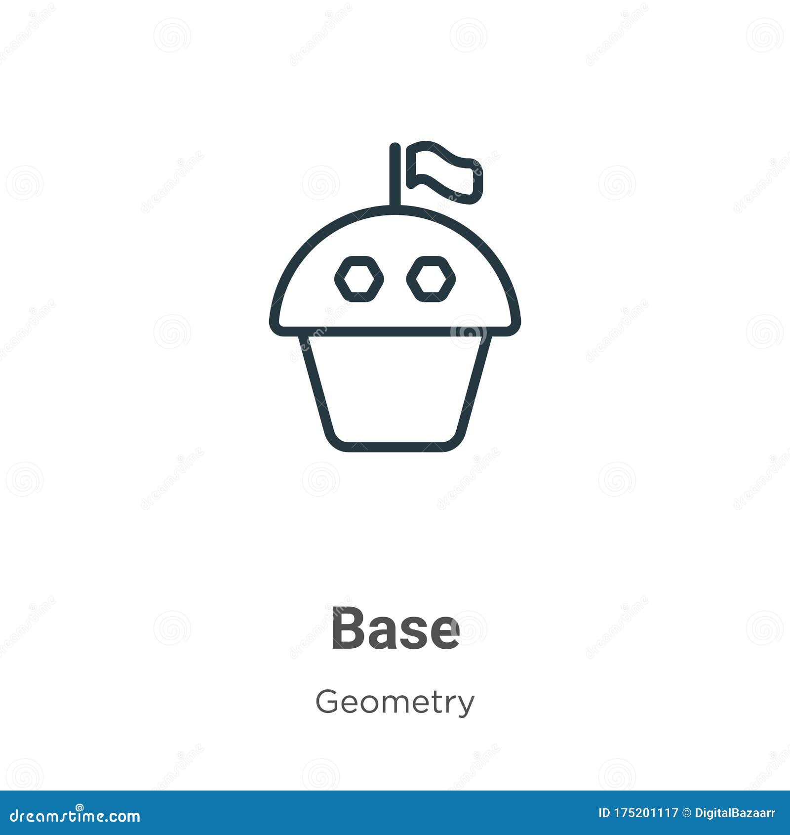 Base Outline Vector Icon. Thin Line Black Base Icon, Flat Vector Simple ...