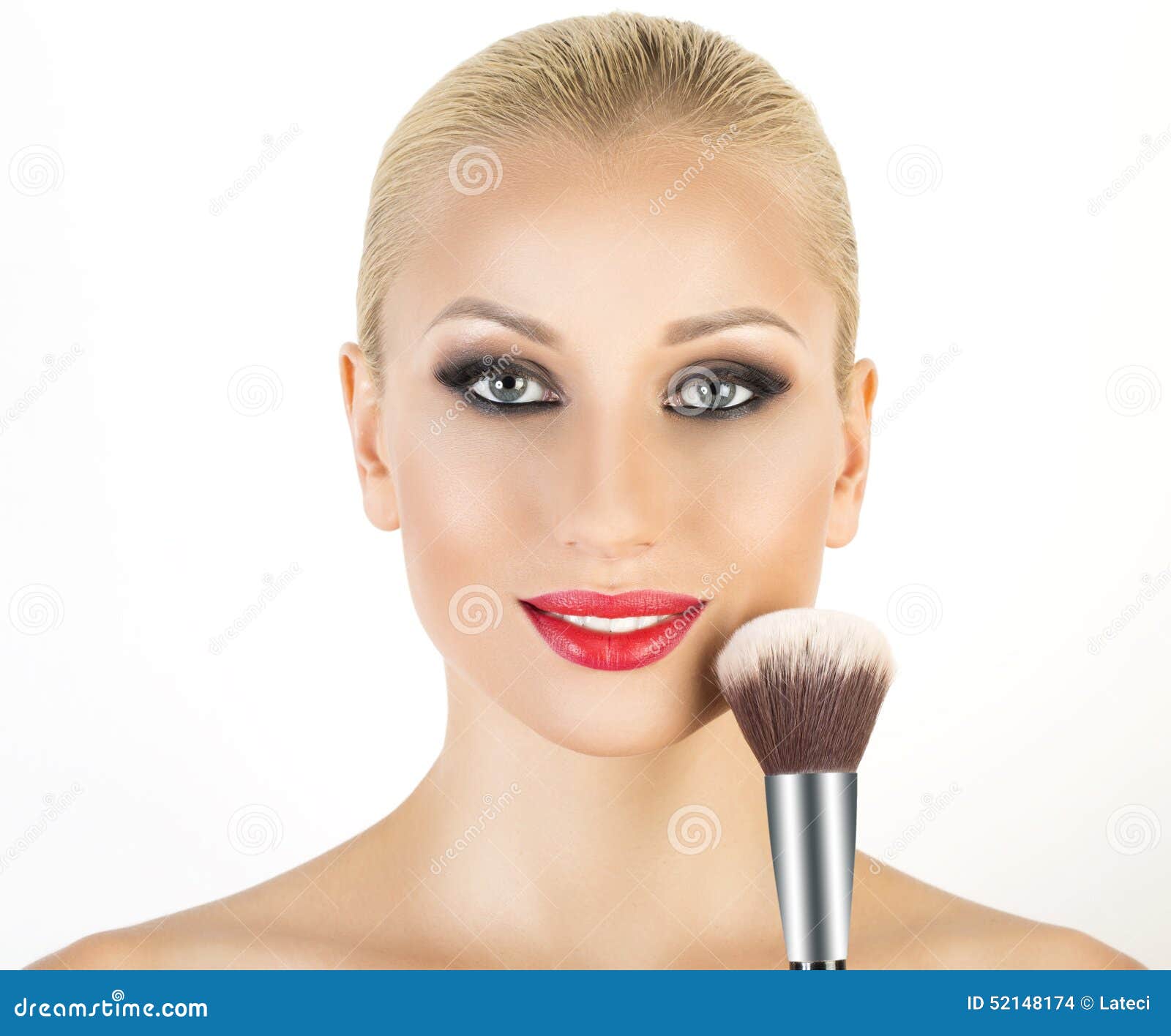 Base for Perfect Make-up.Applying Make-up Stock Photo - Image of luxury ...