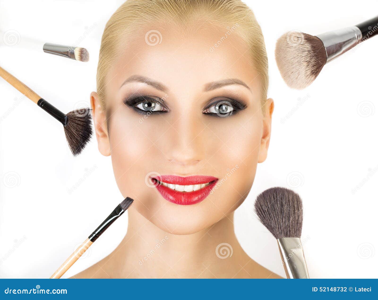 Base for Perfect Make-up.Applying Make-up Stock Photo - Image of beauty ...
