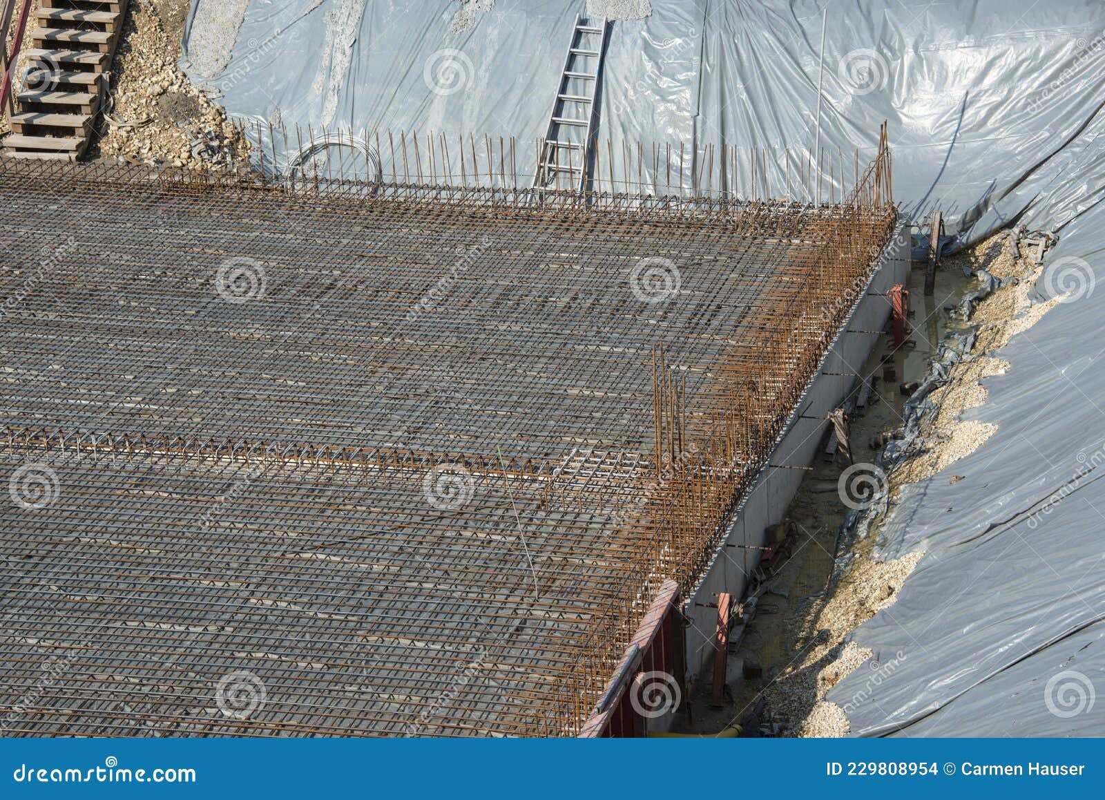 The Base Plate at a Construction Site Stock Photo - Image of material ...