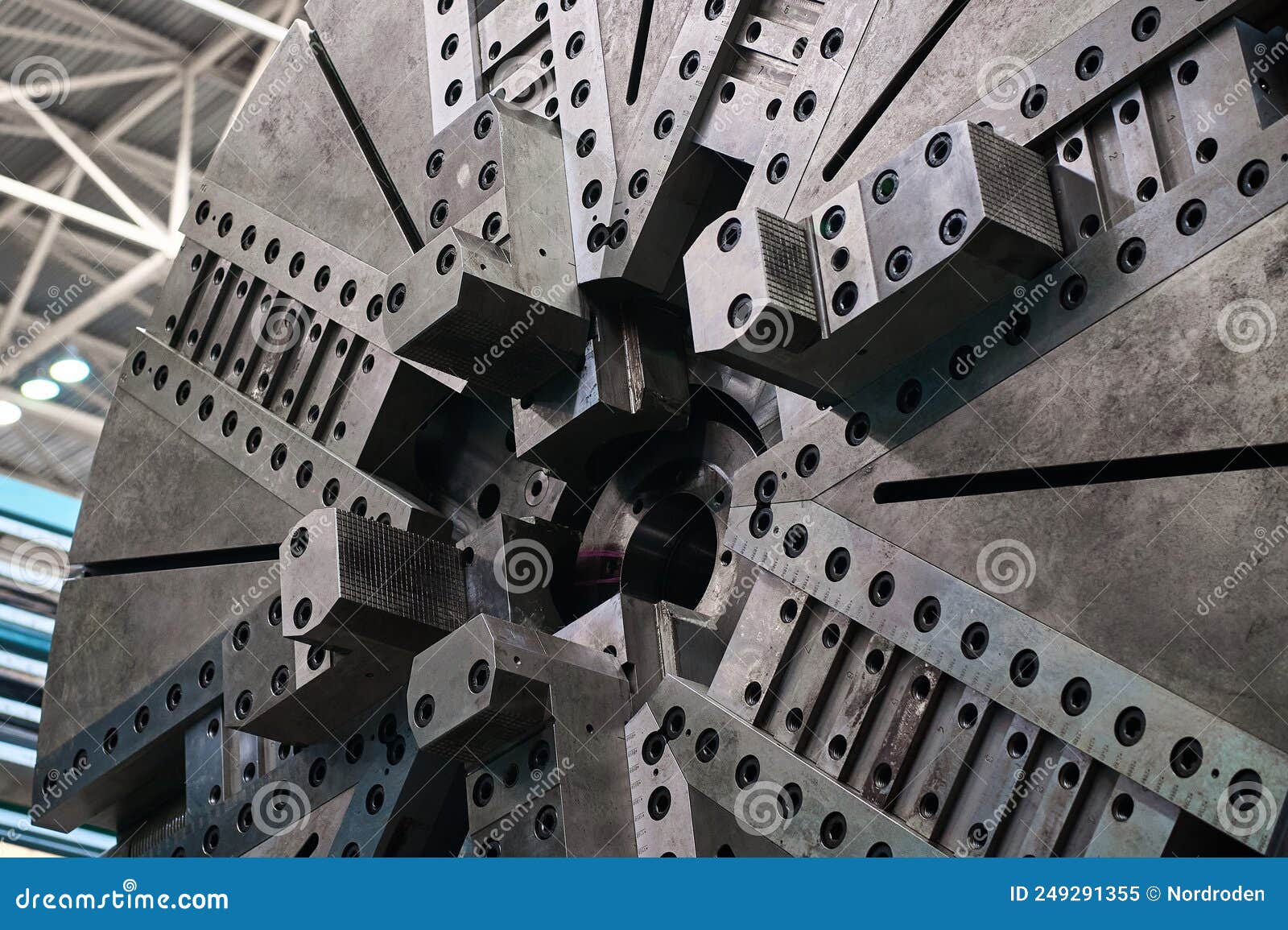 Base Plate of Huge Lathe Machine Tool in Plant Workshop Stock Image ...