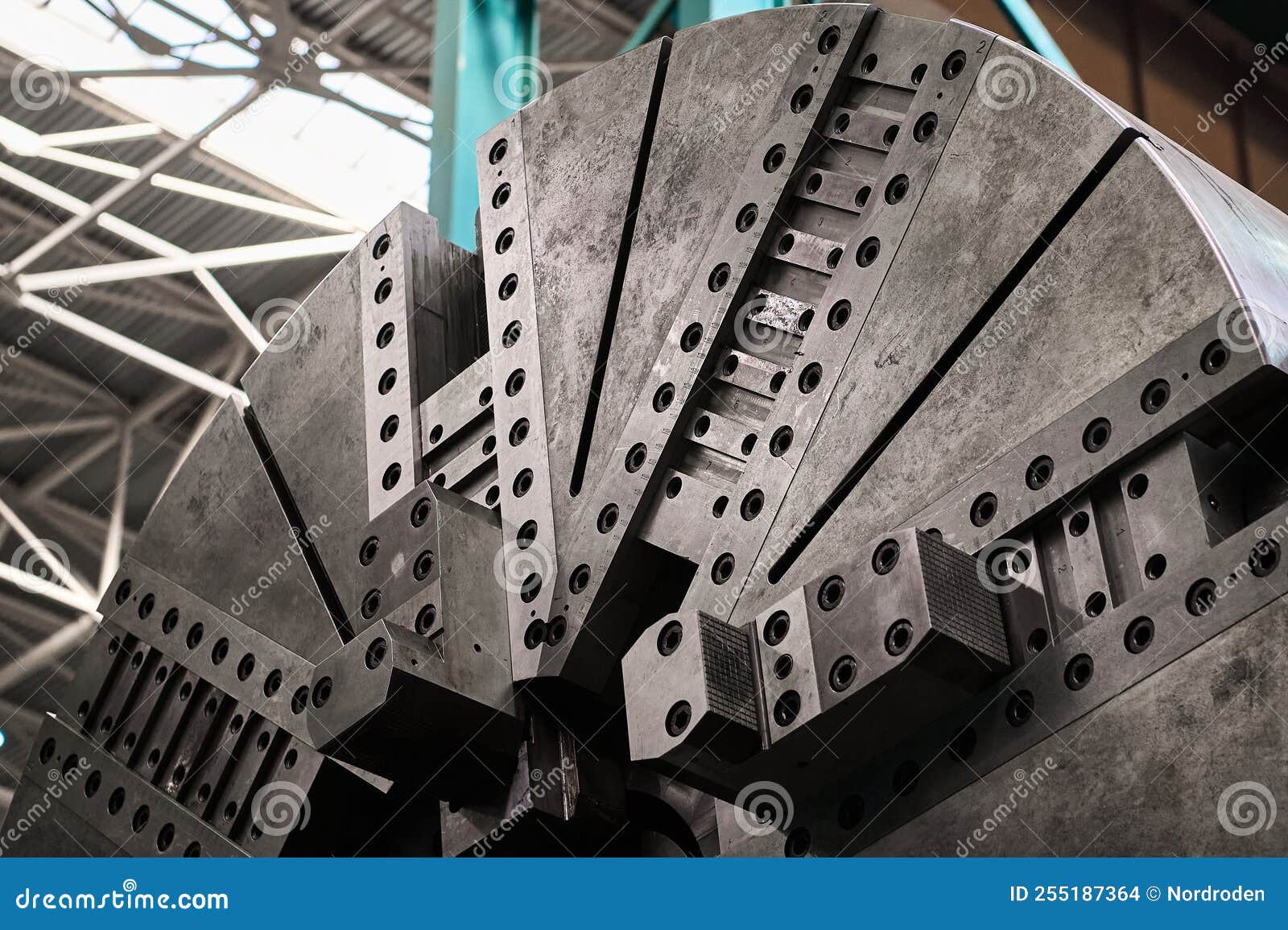 Base Plate of Huge Lathe Machine Tool in Plant Workshop Stock Photo ...