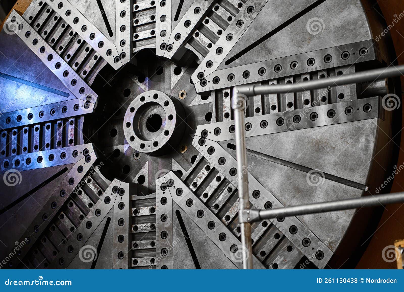 Base Plate of Huge Lathe Machine Tool in Plant Workshop Stock Photo ...