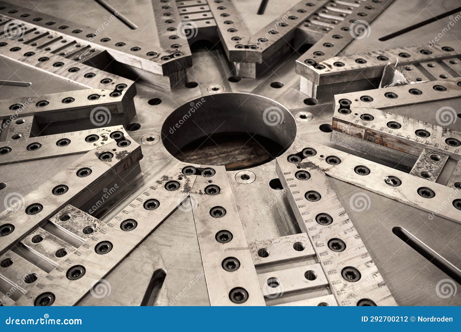 Base Plate of Huge Lathe Machine Tool in Plant Workshop Stock Photo ...
