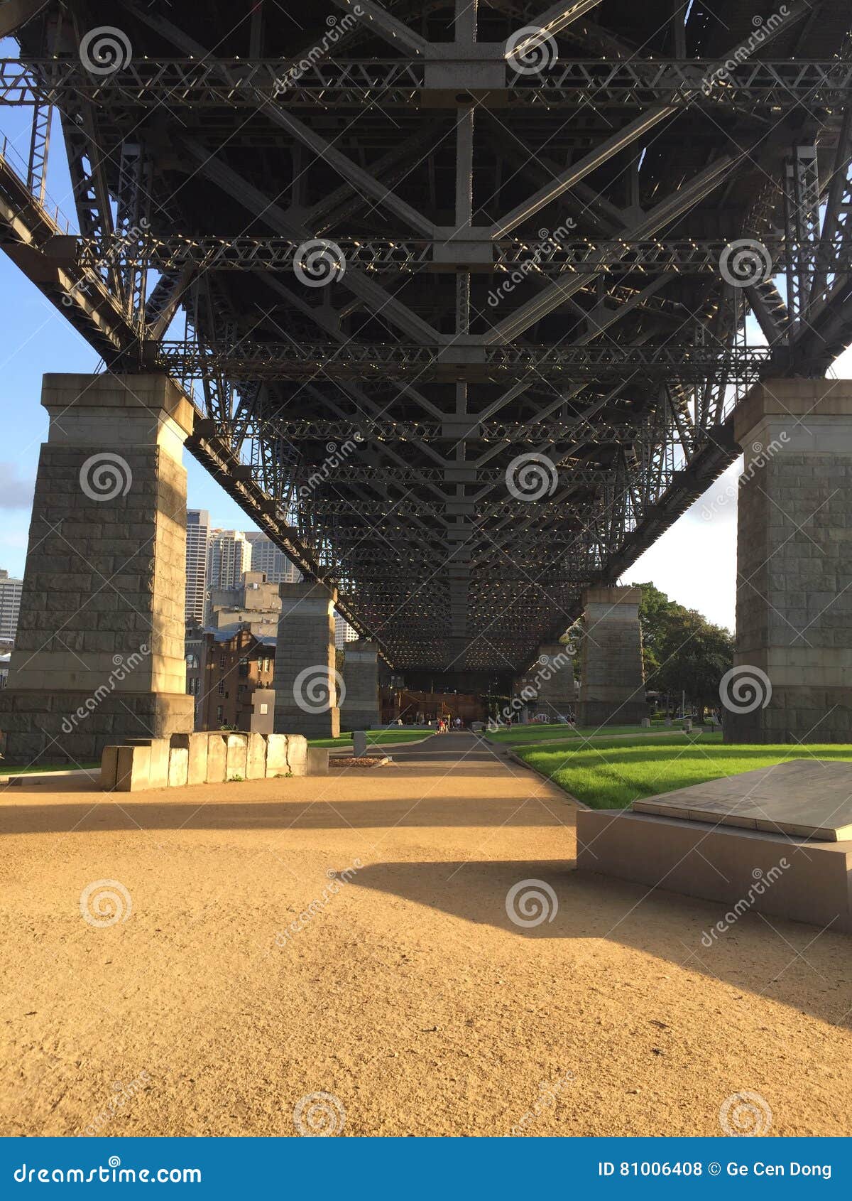 Bridge Base. Construction Of Concrete Slabs. Industrial Background ...