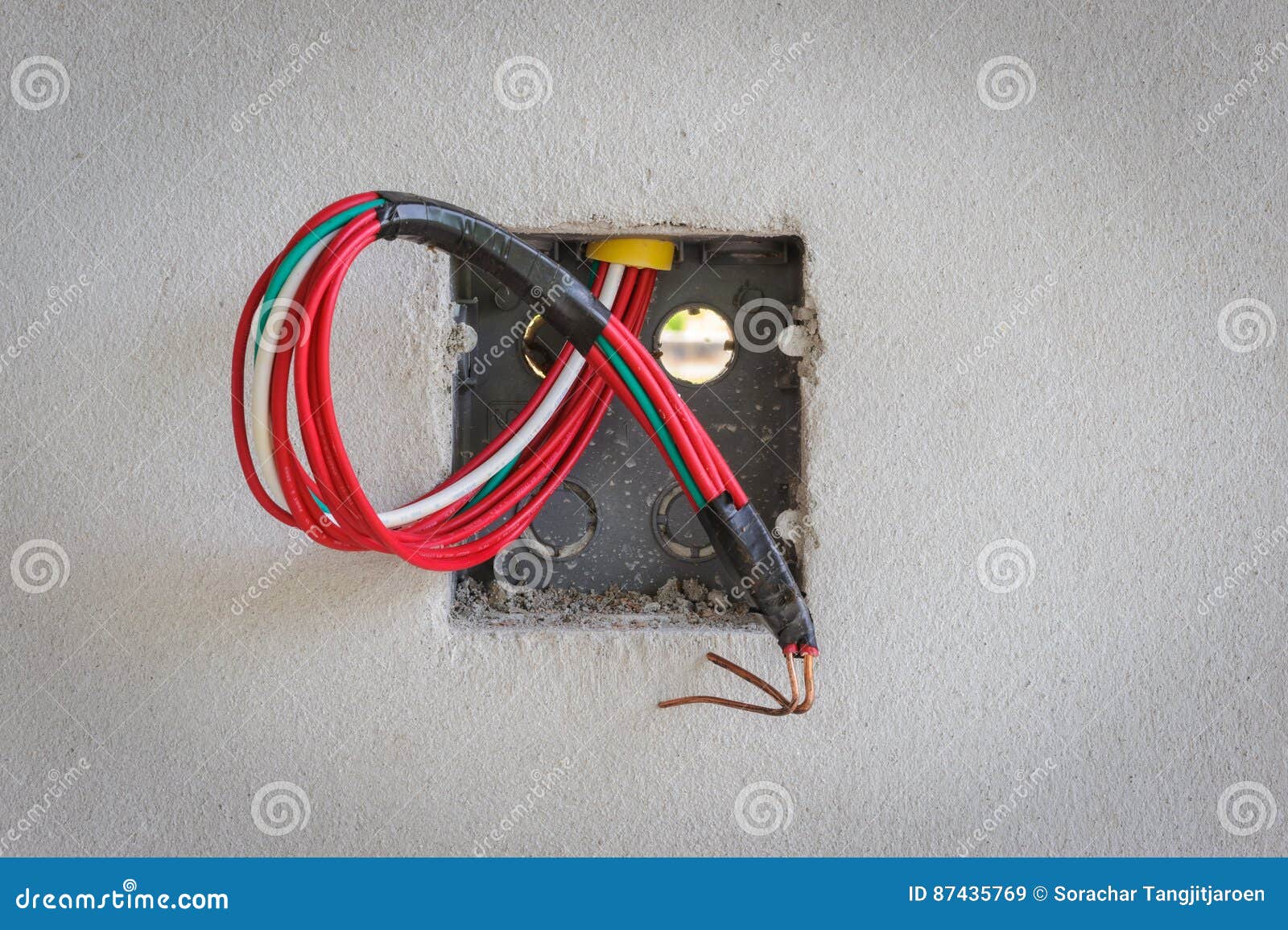 Base Power Sockets in Construction Sites. Stock Image - Image of ...