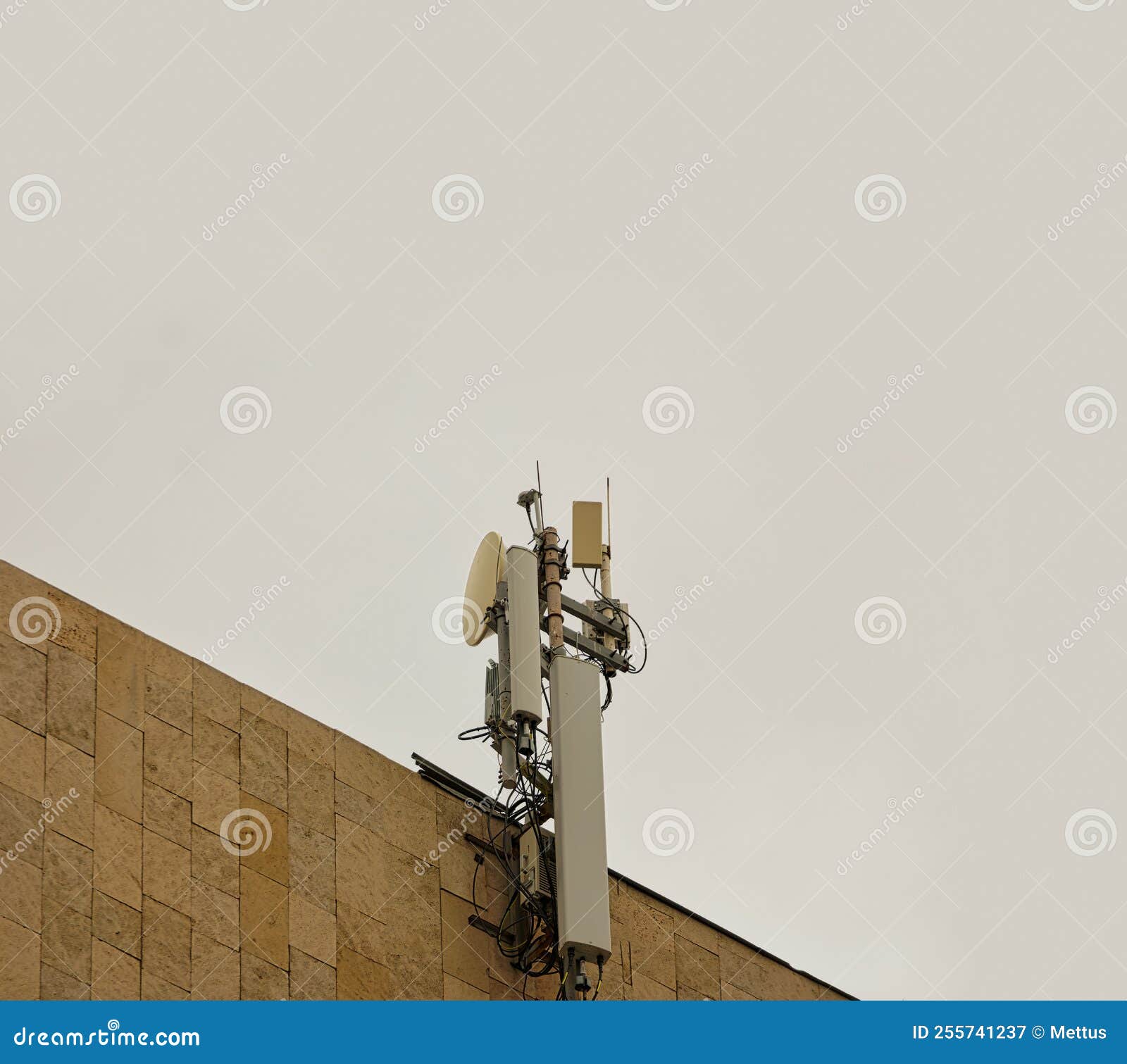 Base Radio Station for Mobile Network Mounted on High Rise Building ...
