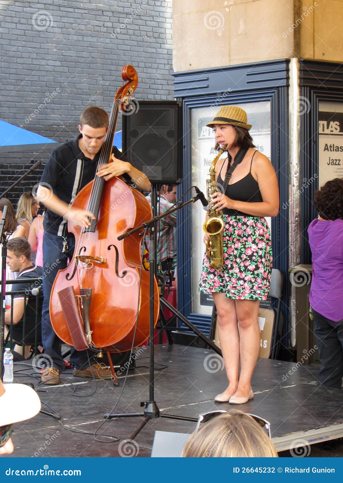 Base and Saxophone editorial photography. Image of woman - 26645232
