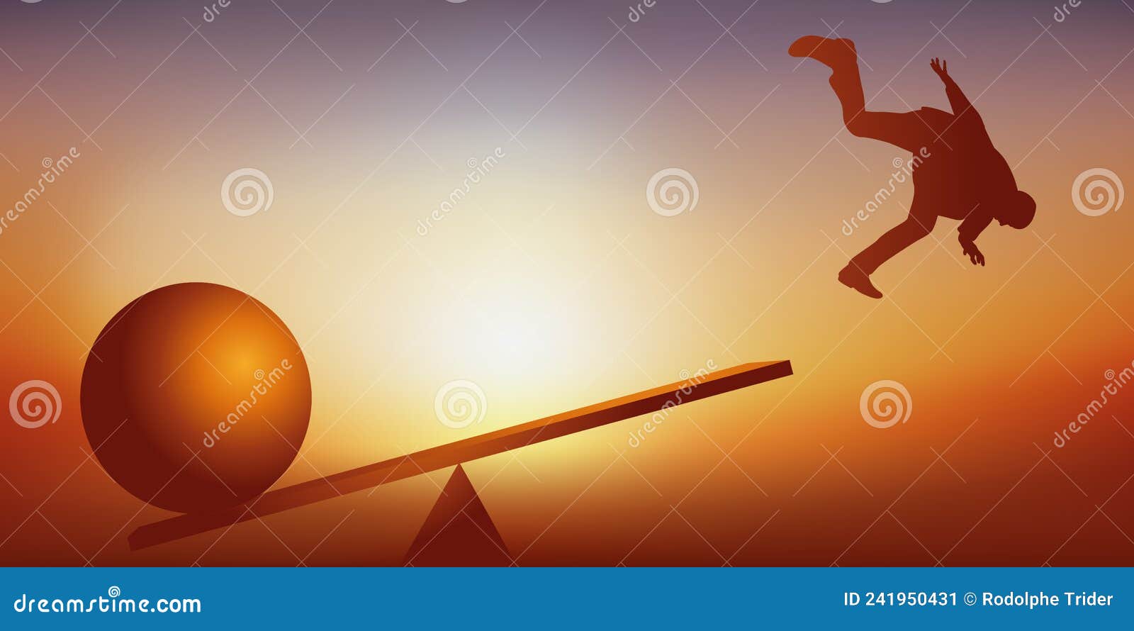 Ejection Seat Concept, With The Symbol Of A Destabilized Man Falling ...