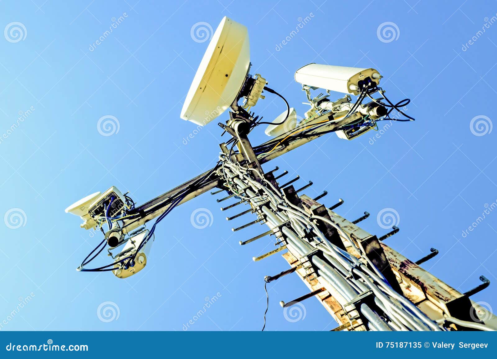 Base Station Antennas of Cellular Communication Stock Image - Image of ...