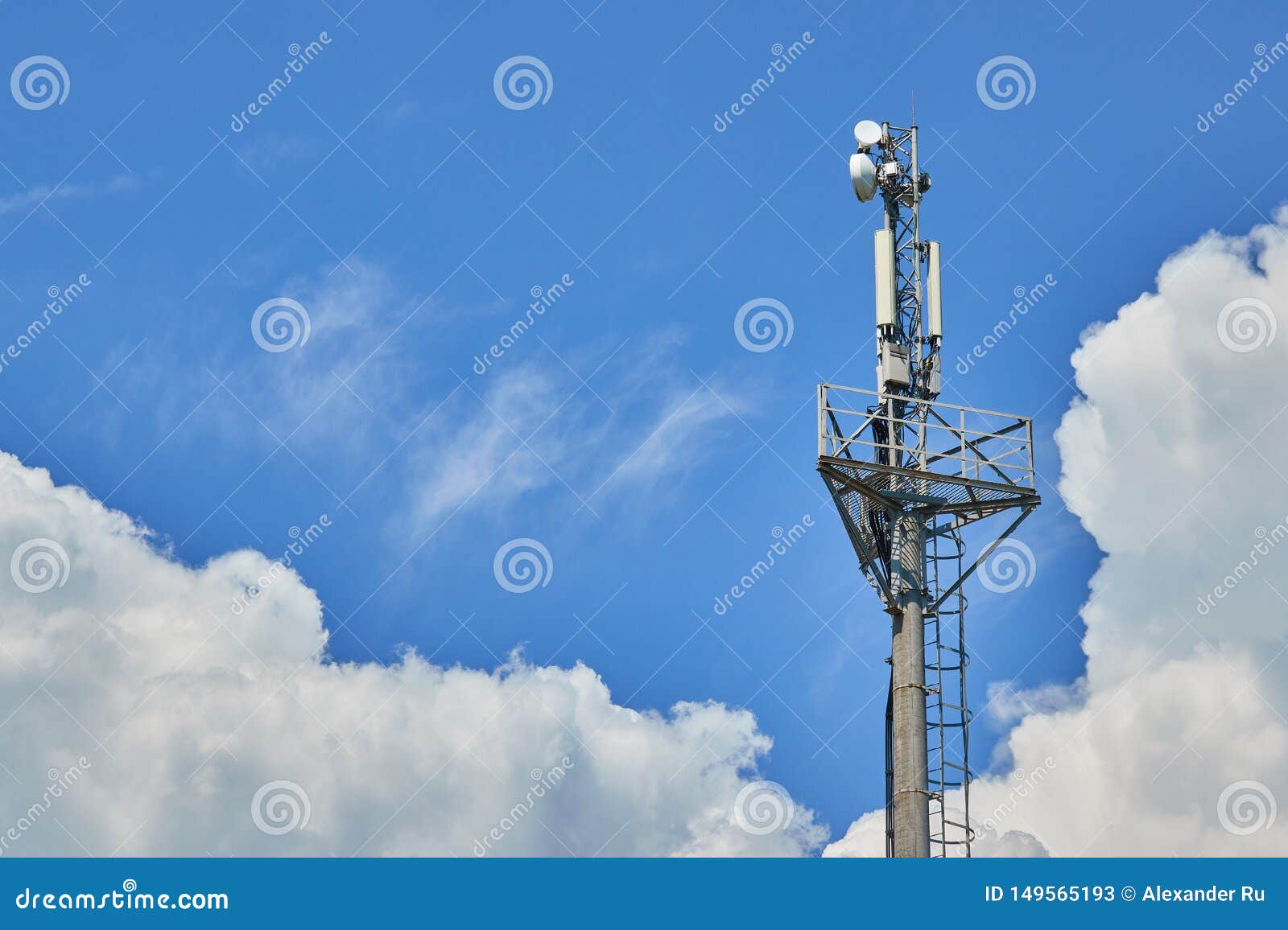 Base Station Network Operator. 5G Stock Image - Image of communication ...