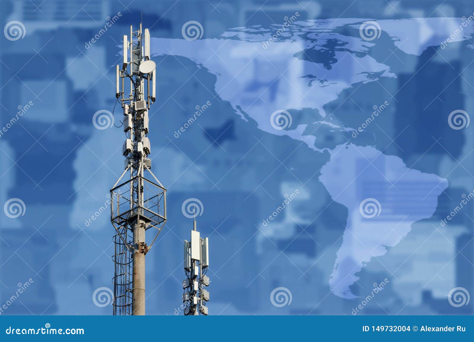 Base Station Network Operator. 5G Stock Photo - Image of echnology ...