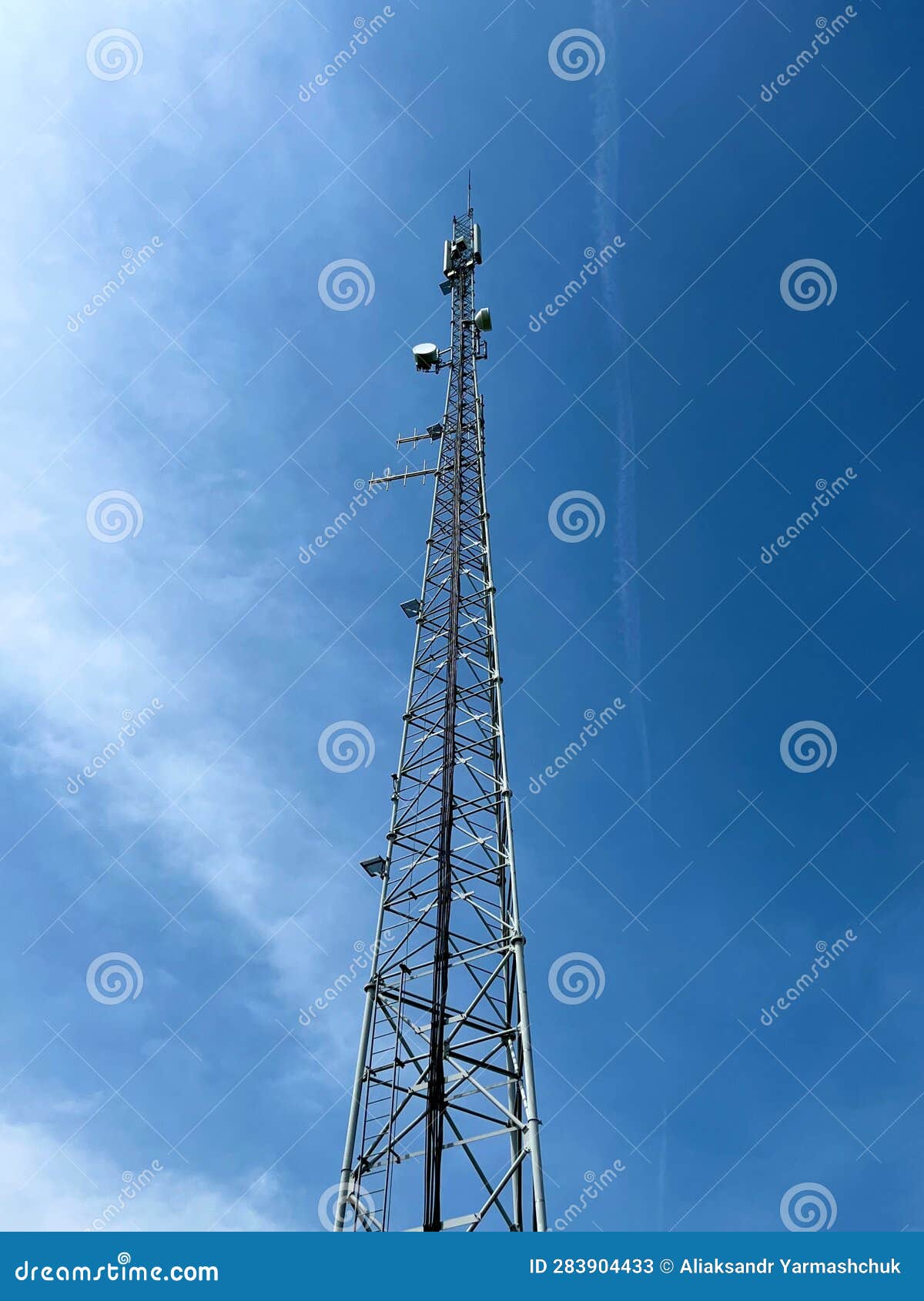 A Base Station in Radio Communications (mobile Communications Tower ...