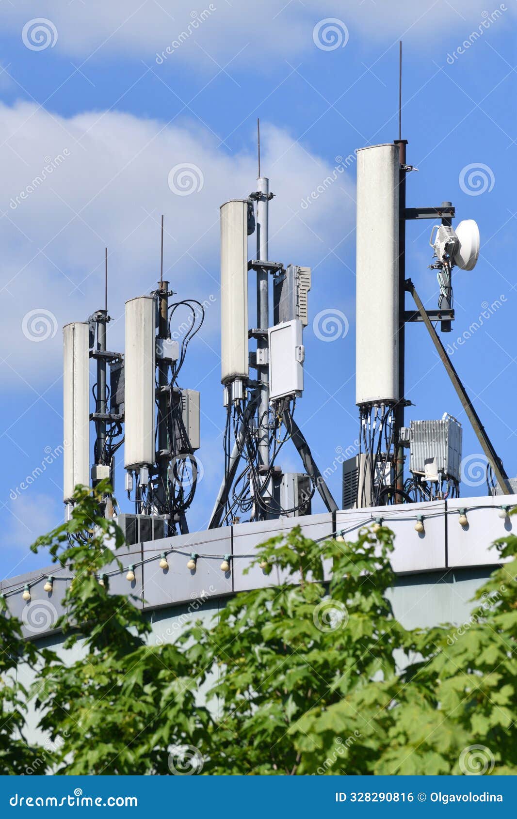 Base Stations for Cellular Networks on a Roof in Russia Stock Photo ...