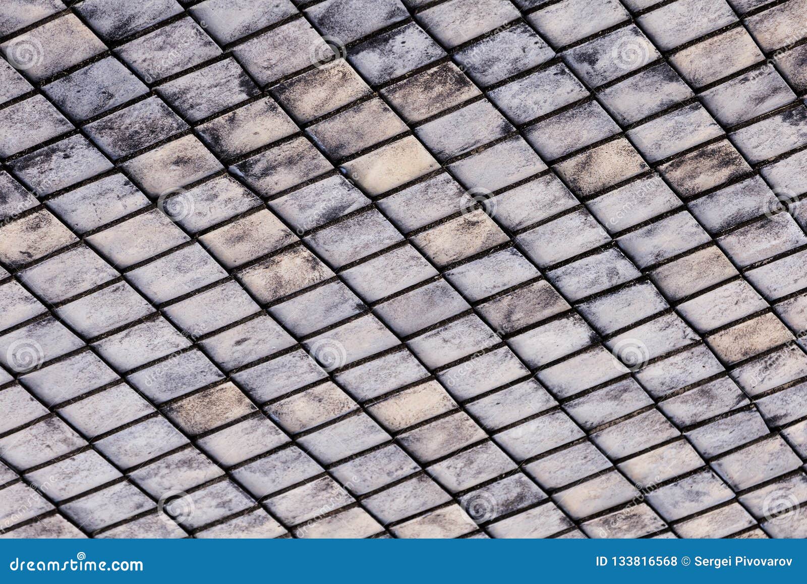 Base Stone Infinite Series of Tiles Weathered Rusty Effect Perspective ...