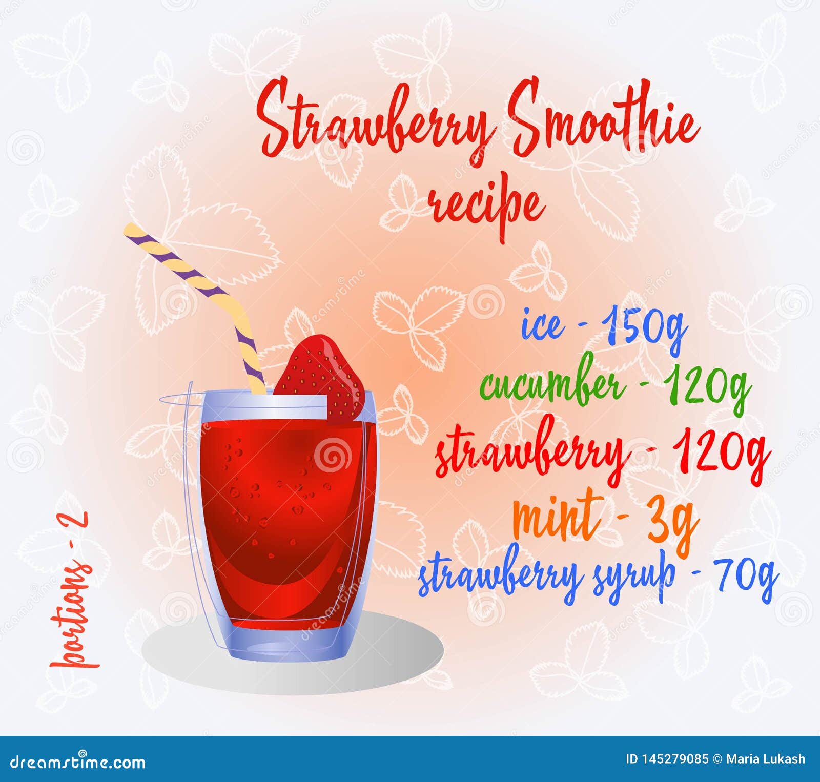 Red Smoothie Recipe. Fresh Organic Smoothie Ingredients. Health or ...